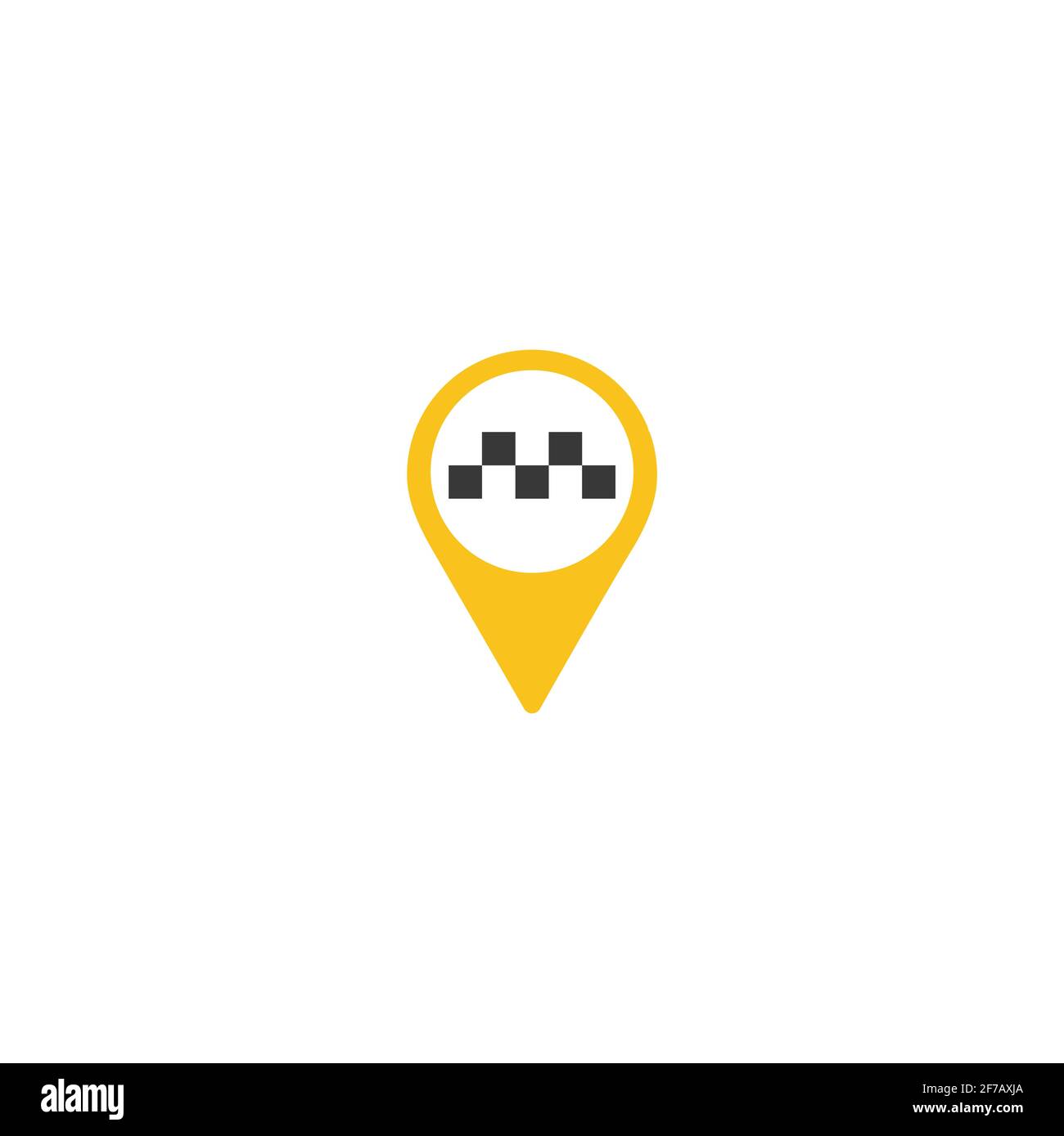 Map pin with taxi car sign. Taxi service vector icon. Taxi map pointer ...