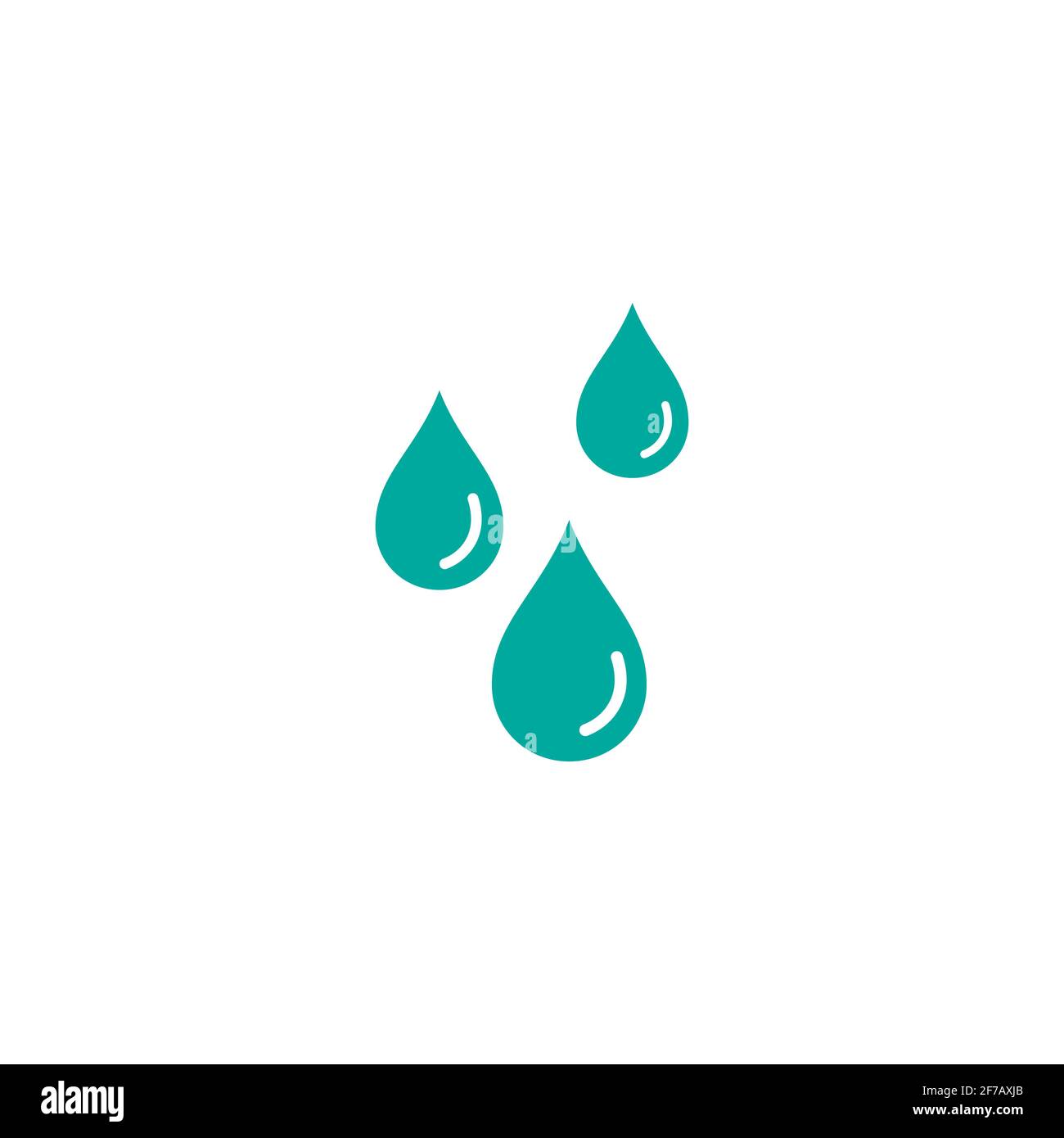 Blue water drops, drip or droplet. Watering pictogram. Oil, essence ...