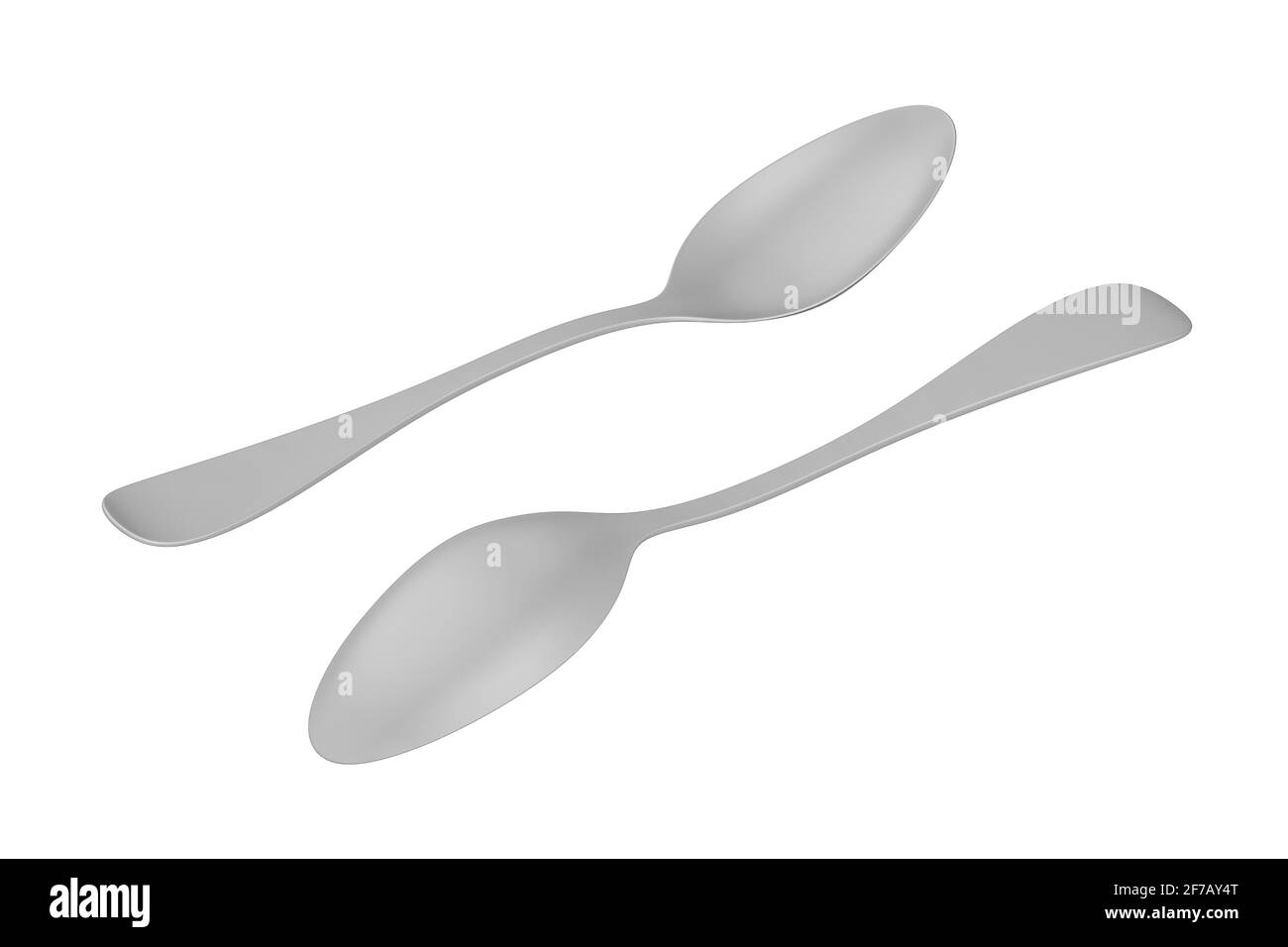 Spoon mockup on white background - 3D render Stock Photo - Alamy