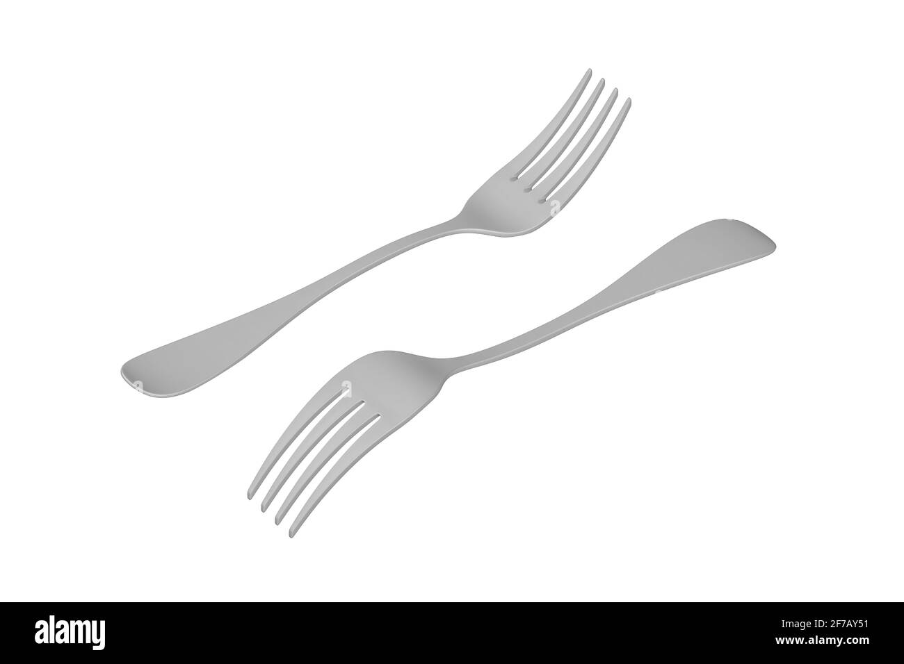 Fork mockup on white background - 3D render Stock Photo - Alamy