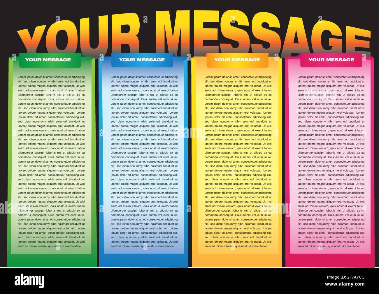 Layout design of colorful banners with own area for text. Vector ...