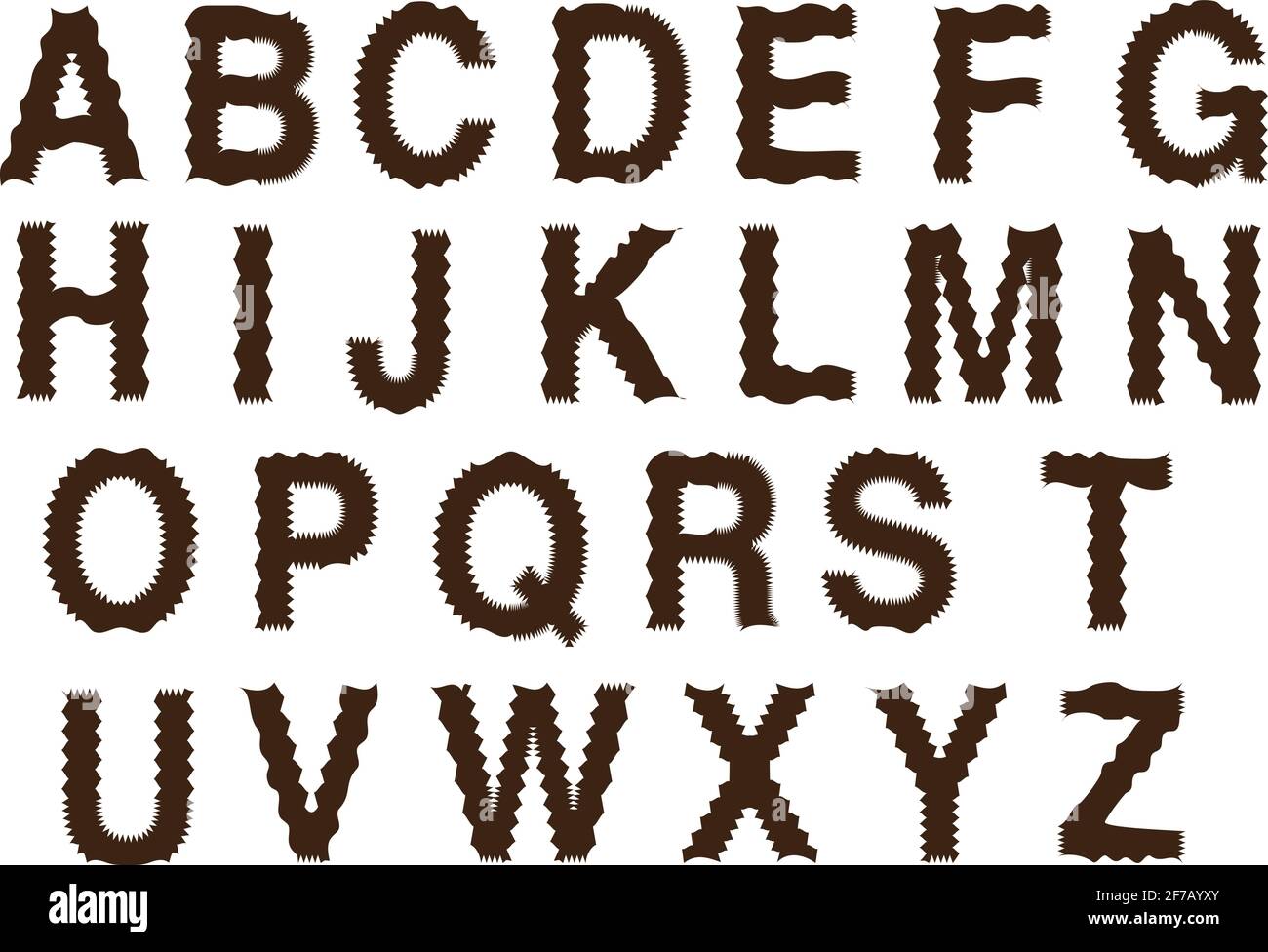 Wavy letters Stock Vector Images - Alamy