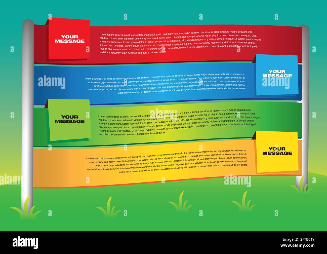 Layout design of colorful banners with own area for text. Vector ...