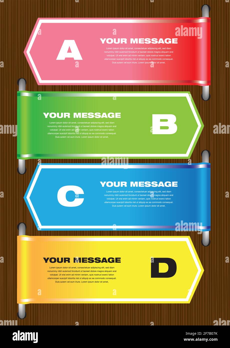 Layout design of colorful banners with own area for text. Vector ...