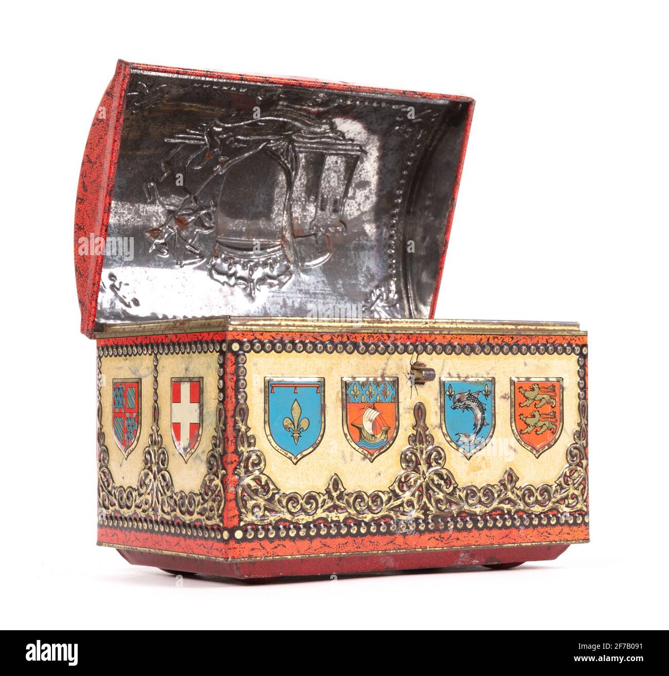 Very old small chest, isolated on white Stock Photo - Alamy