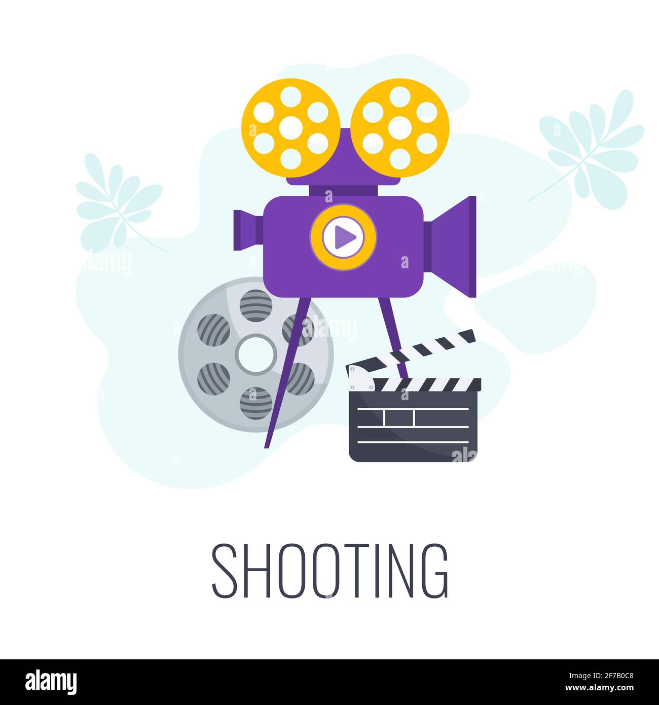 Shooting icon. Video marketing. Digital marketing. Flat vector ...