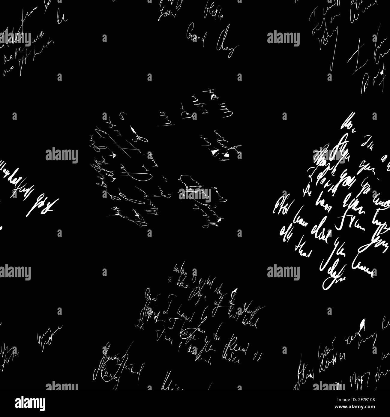 Seamless vector pattern. White text on a black background Stock Vector ...