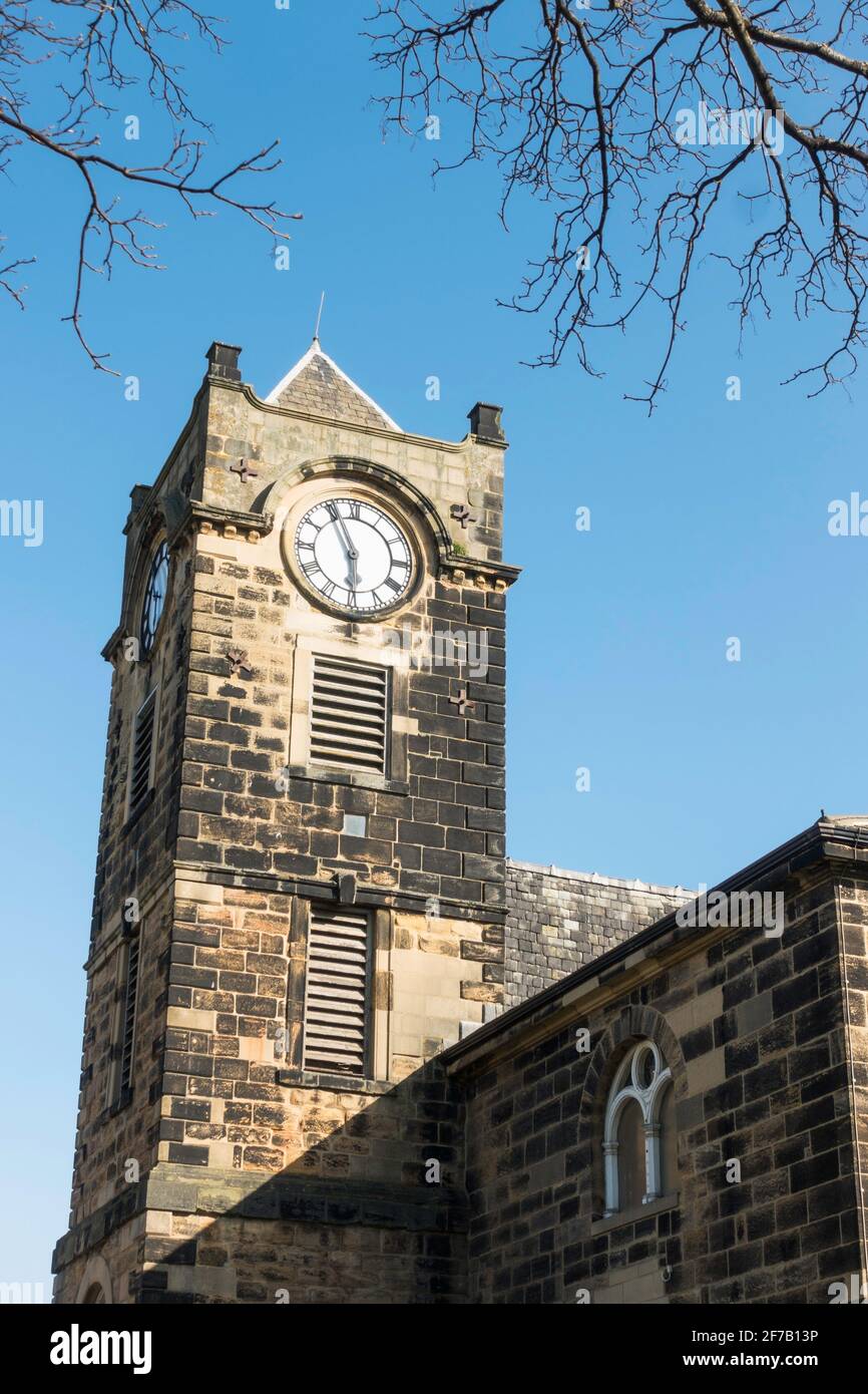 The 18th century clock tower of St Hilda's Church in South Shields ...