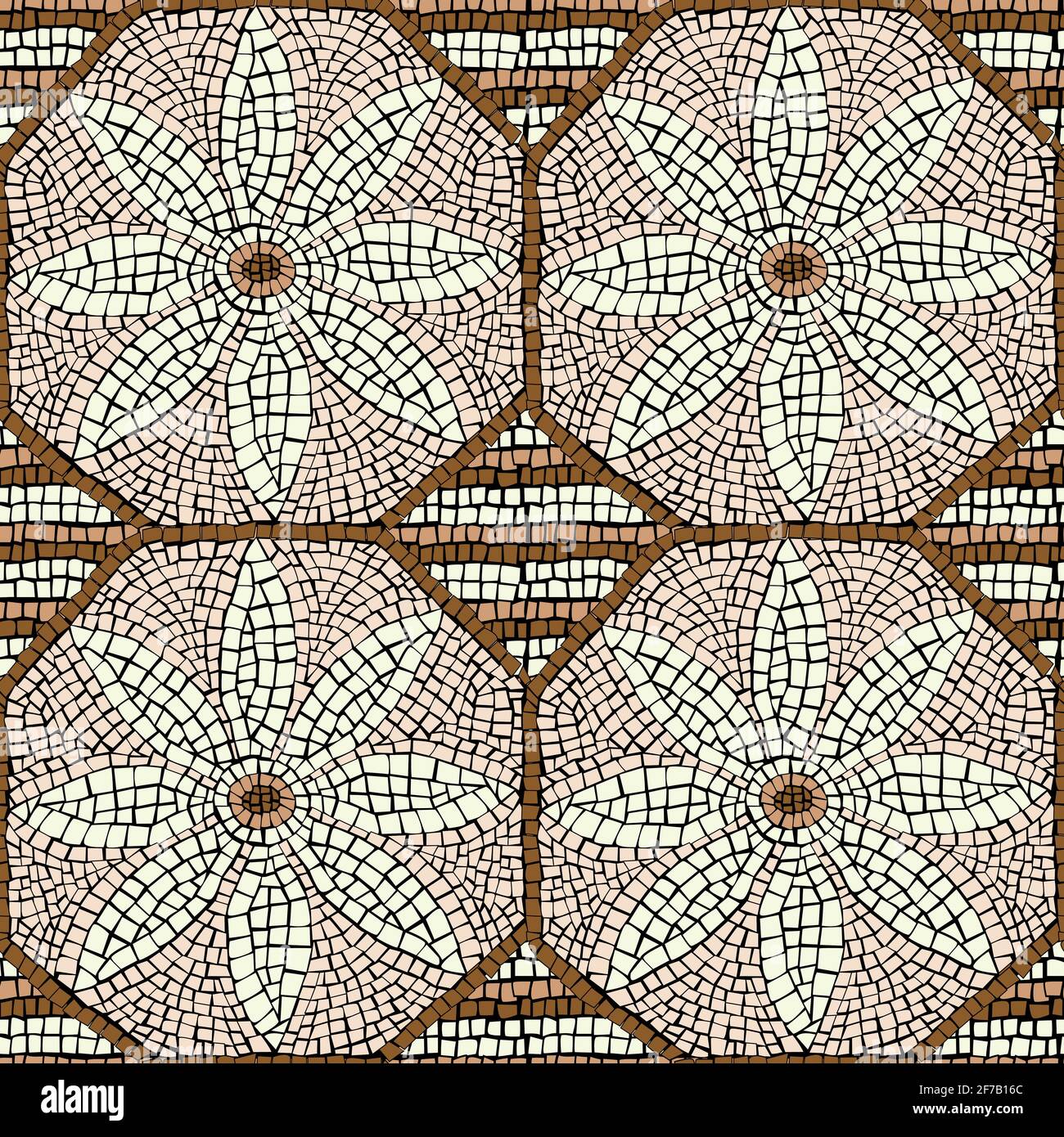 Floral ceramic mosaic seamless background Stock Vector Image & Art - Alamy