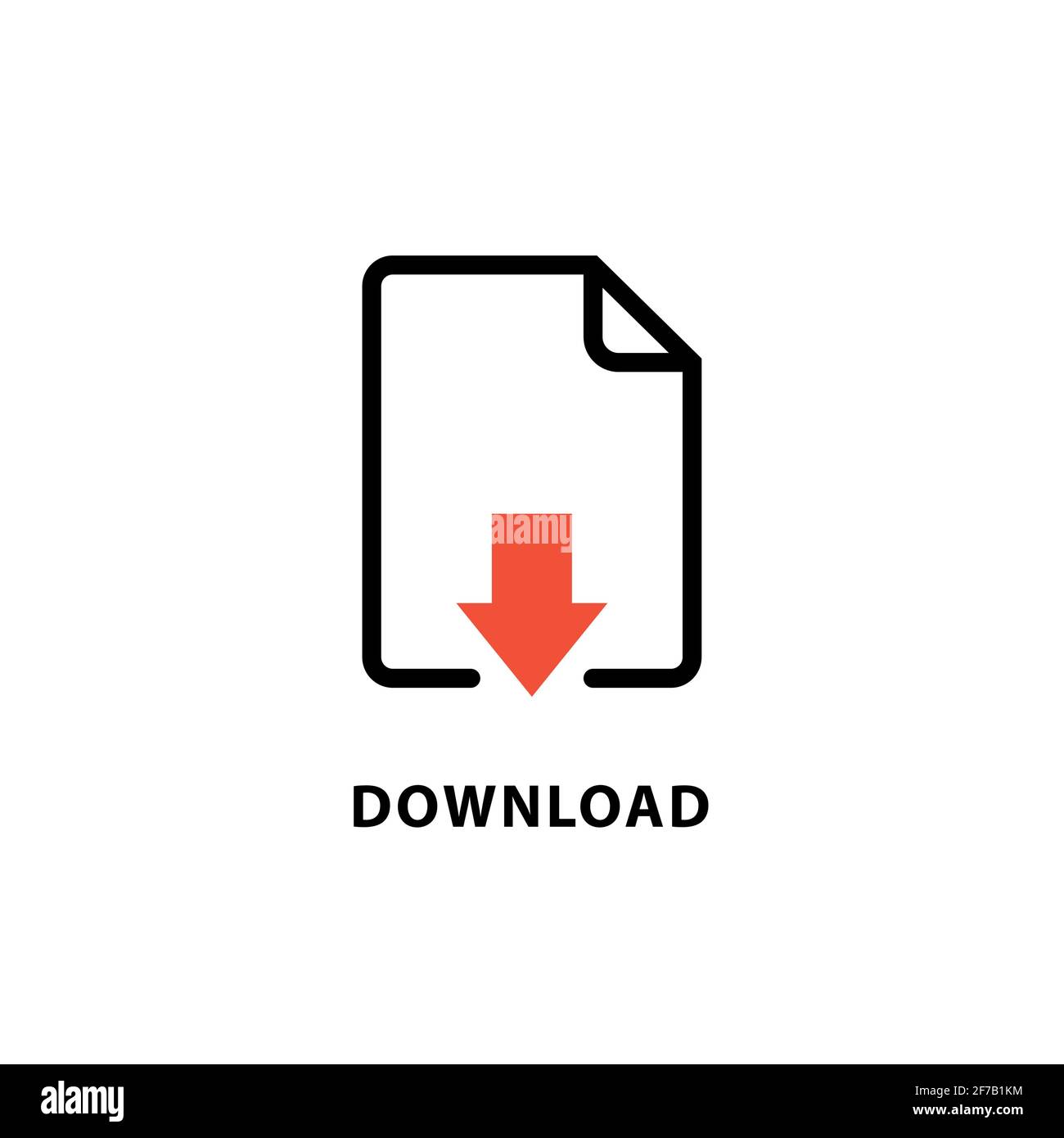 Document Download Icon Vector