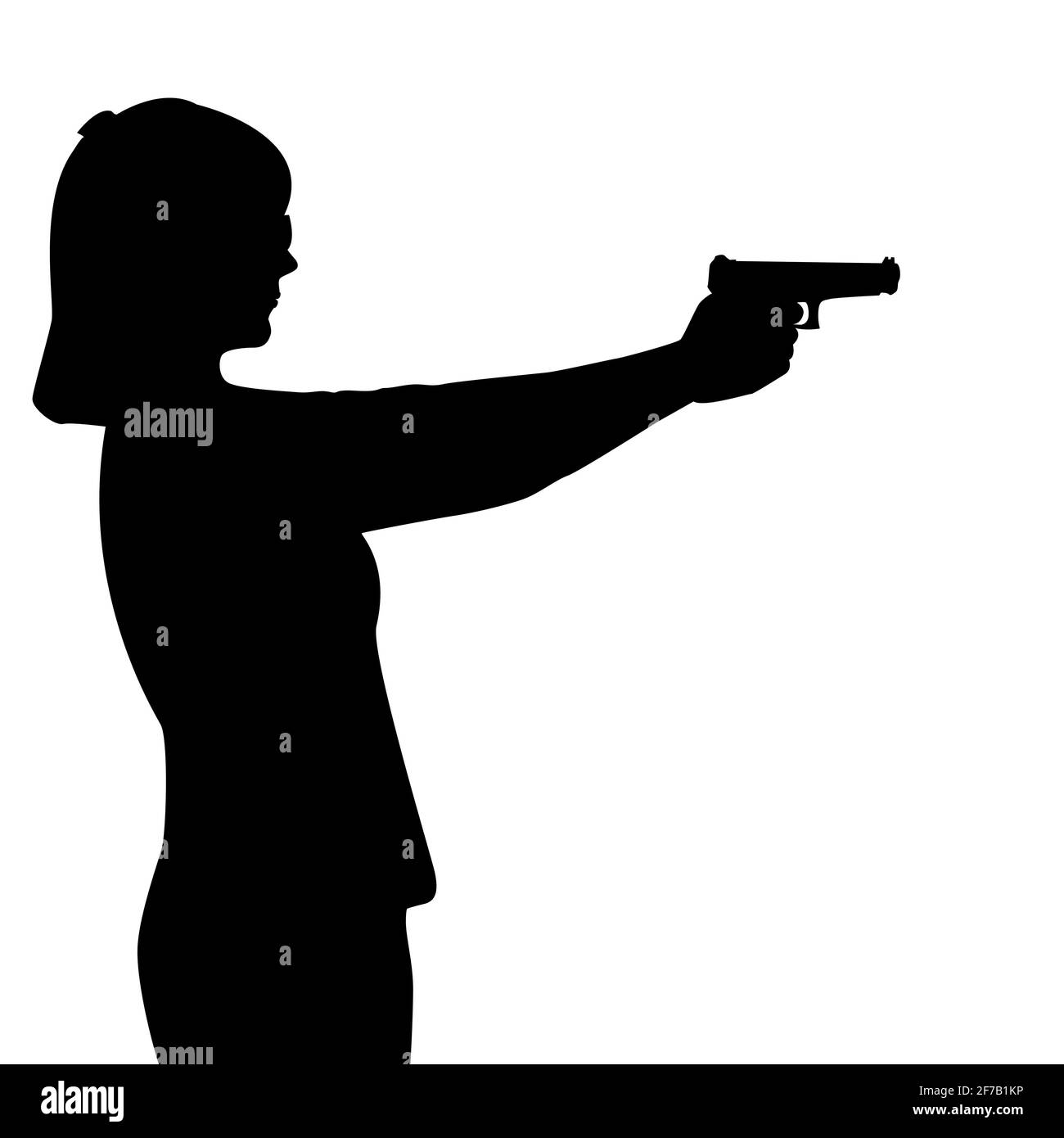 Woman with a pistol Cut Out Stock Images & Pictures - Alamy
