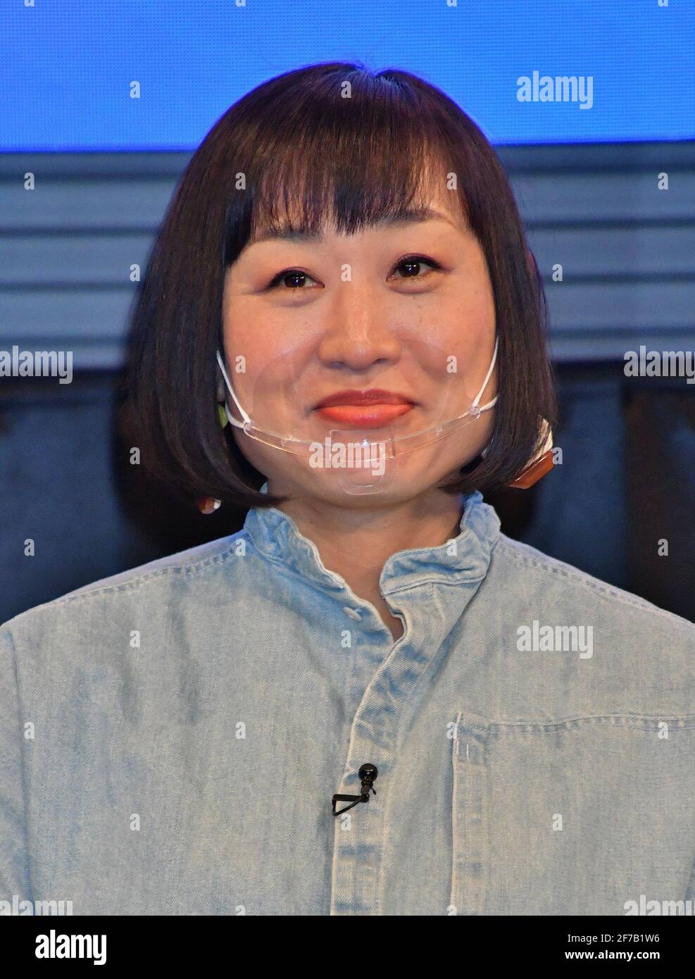 Comedian Shizuyo Yamasaki attends a press conference in Tokyo, Japan on ...