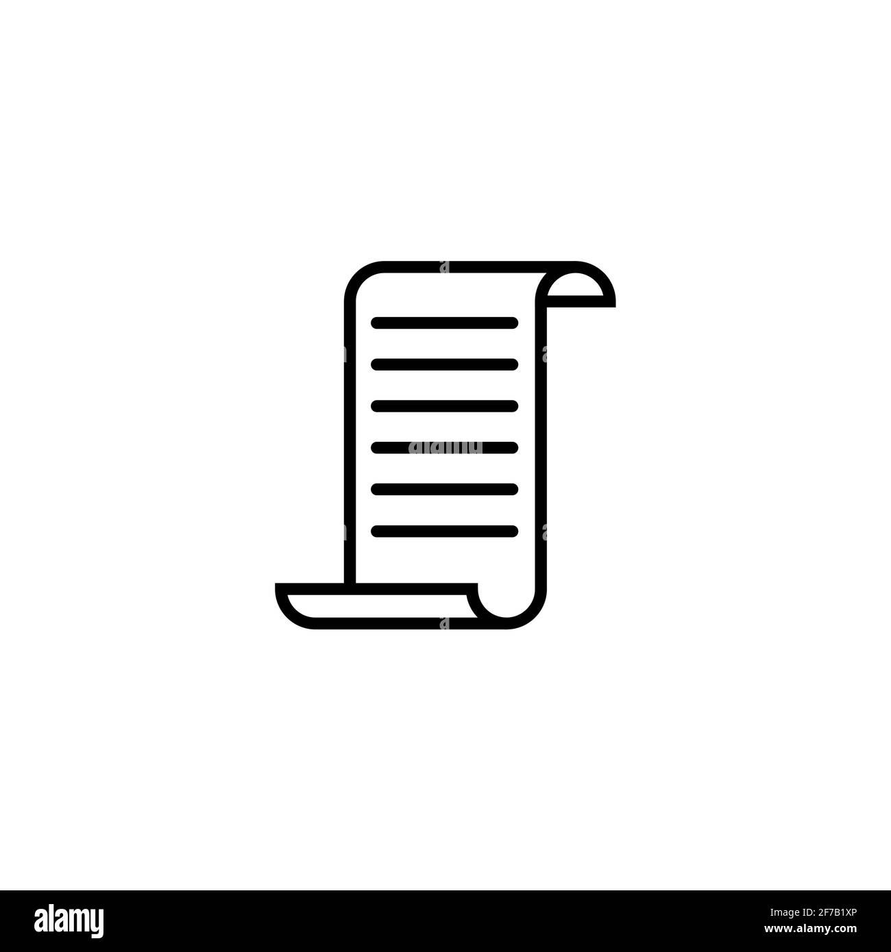 Vector receipt icon. Total bill purchase line icon Stock Vector Image ...