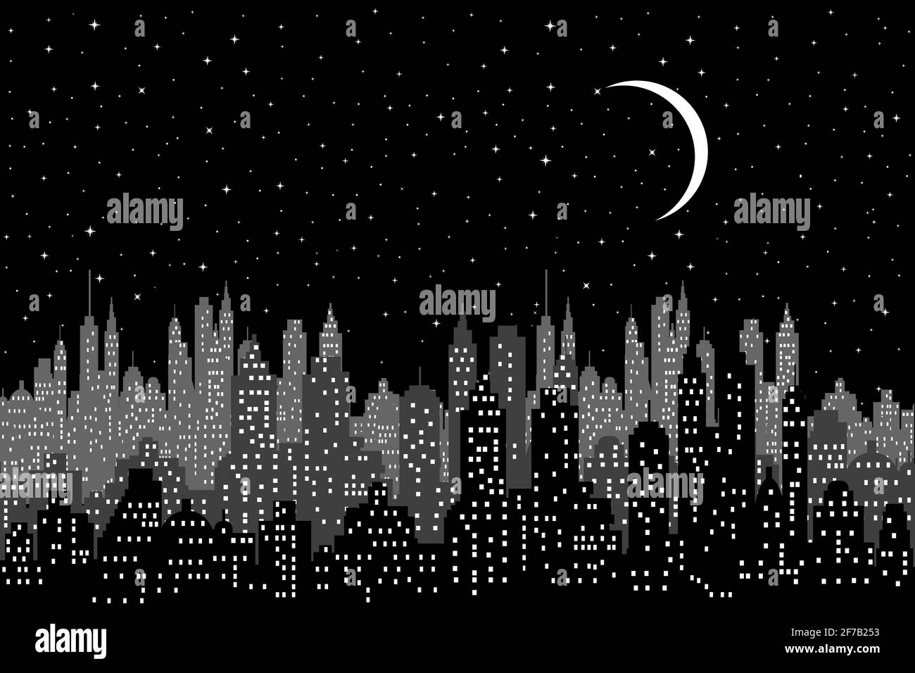 Evening light skyline Stock Vector Images - Alamy