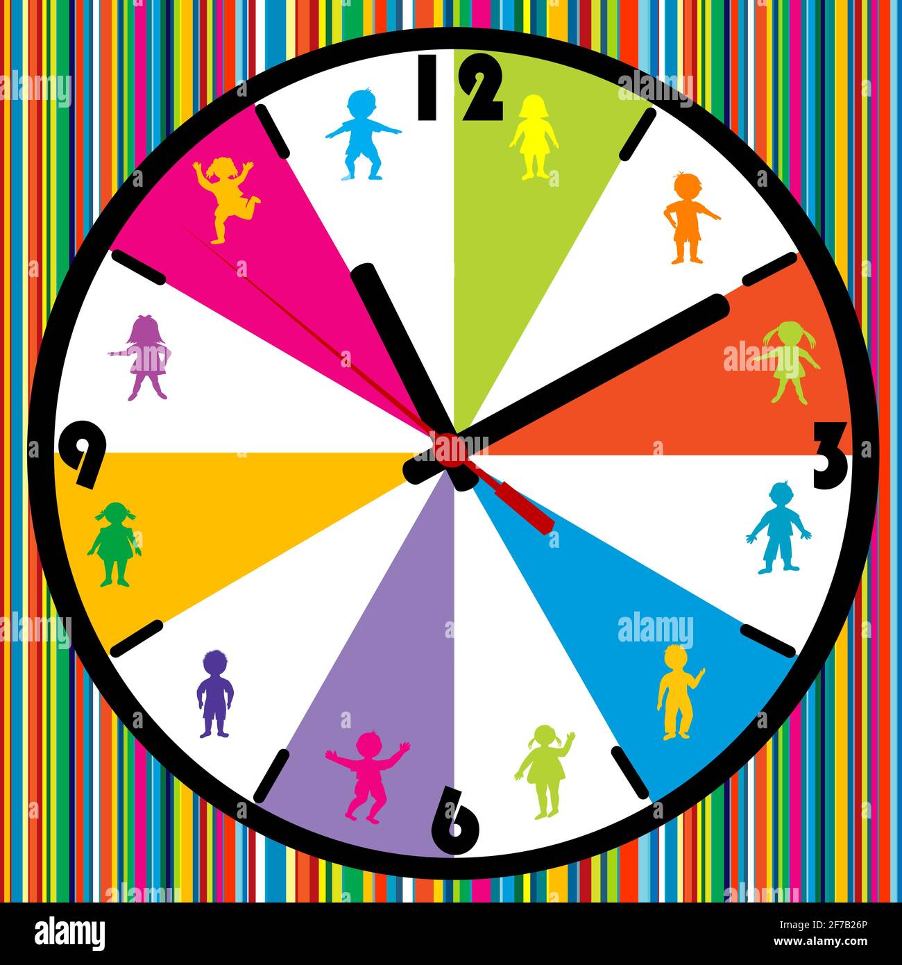 Clock Background Design For Kids