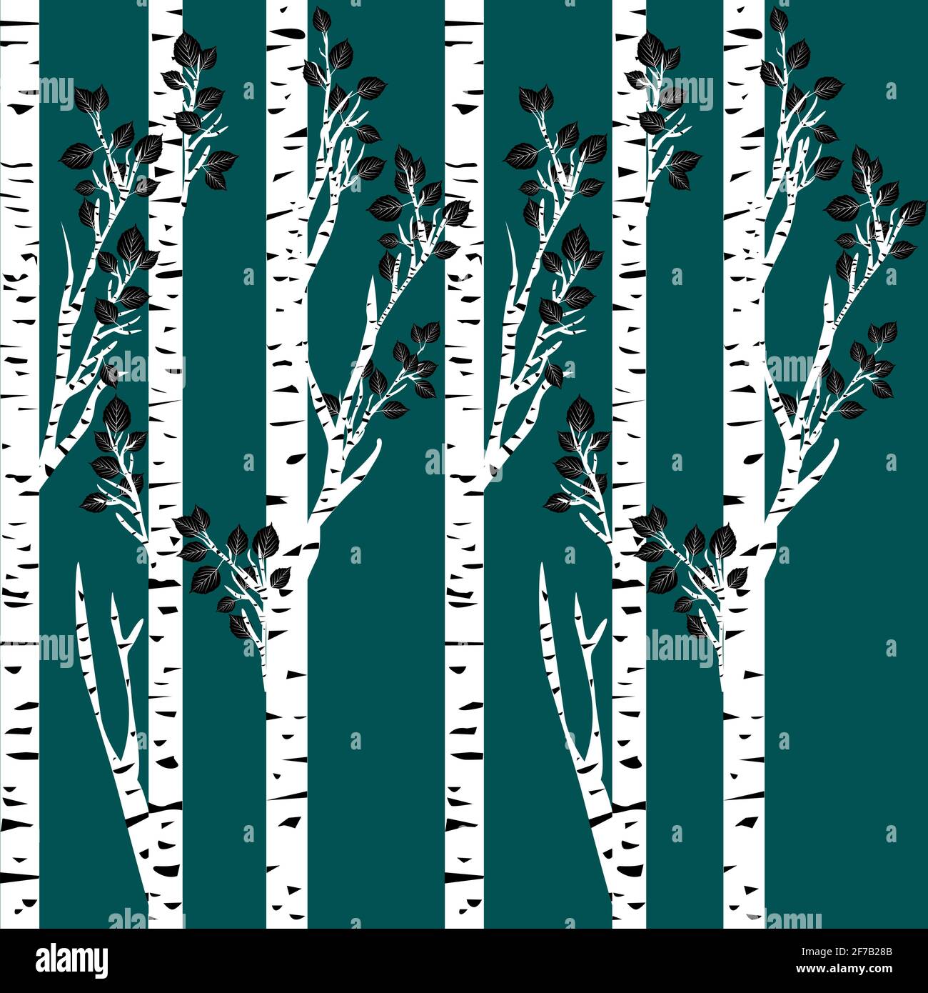 White birch trees Stock Vector Images - Alamy