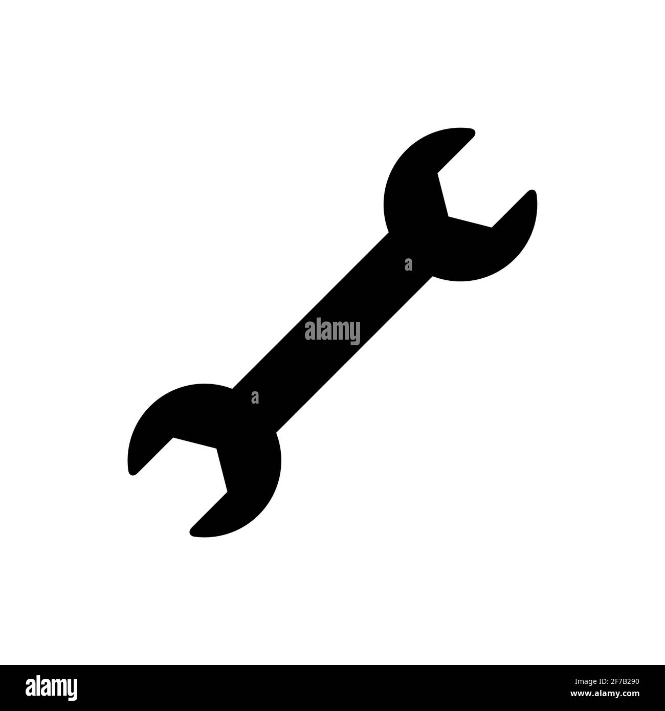 Wrench spanner icon screwdriver logo. Maintain gear wrench mechanic ...