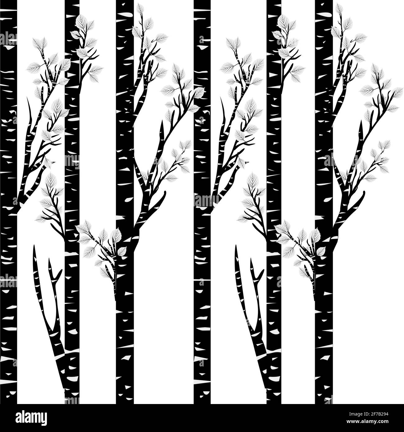 White birch trees Stock Vector Images - Alamy