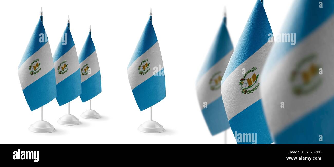 Set of Guatemala national flags on a white background Stock Photo - Alamy