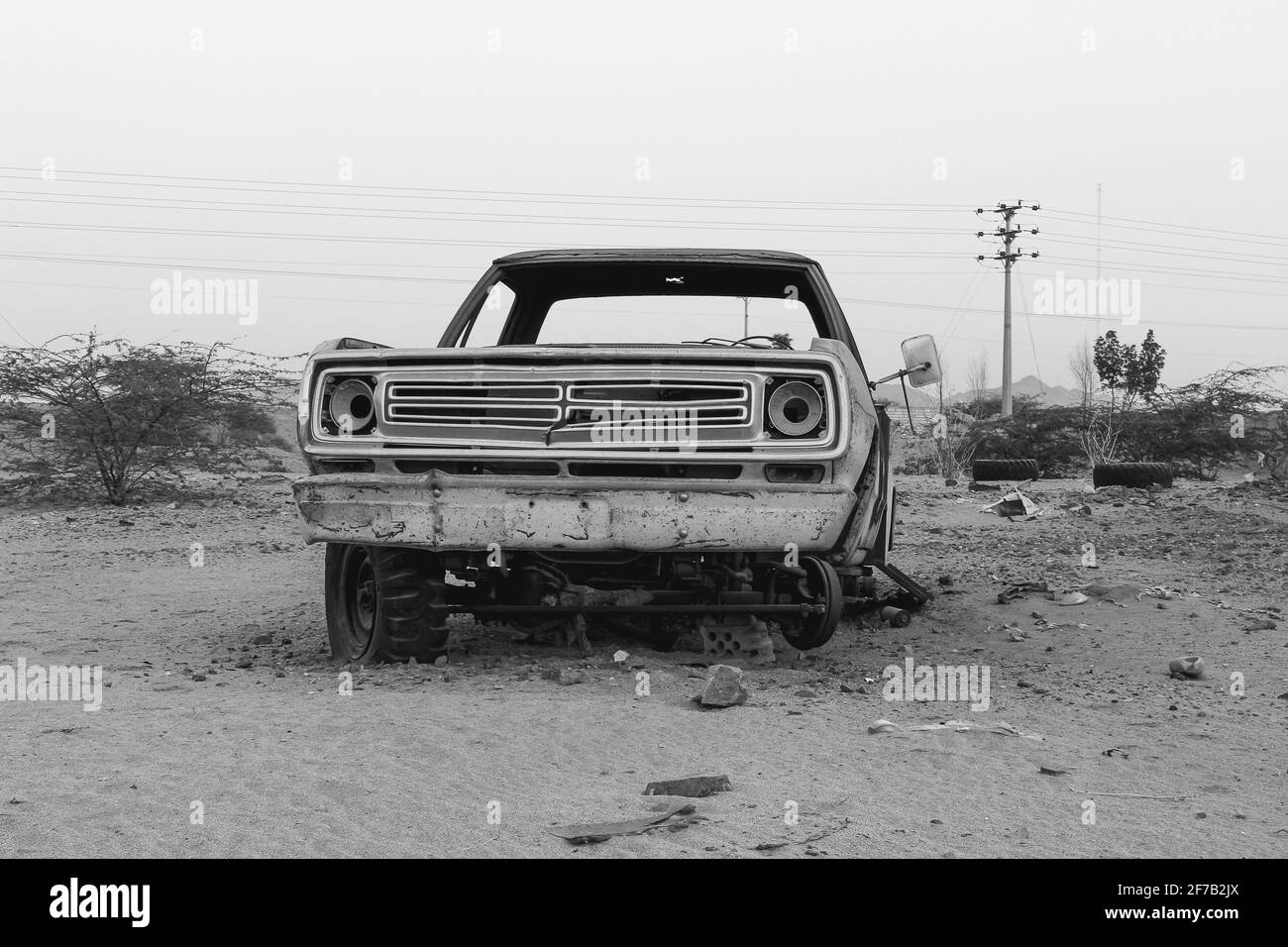 Broken vehicles Black and White Stock Photos & Images - Alamy