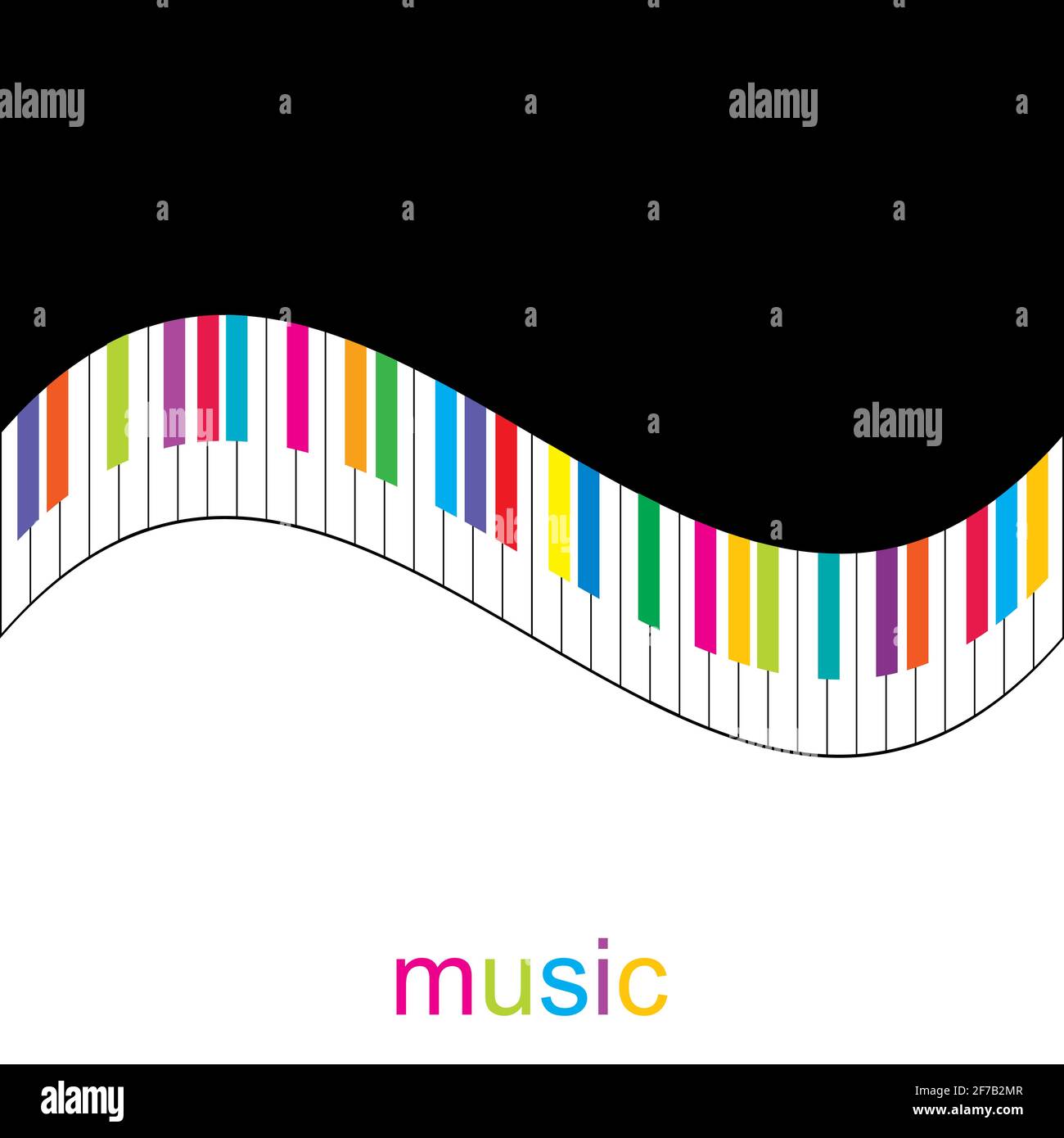 Piano with colorful keys background Stock Vector Image & Art - Alamy