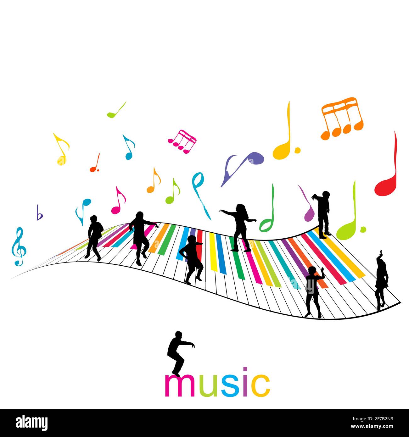 Piano wallpaper Stock Vector Images - Alamy