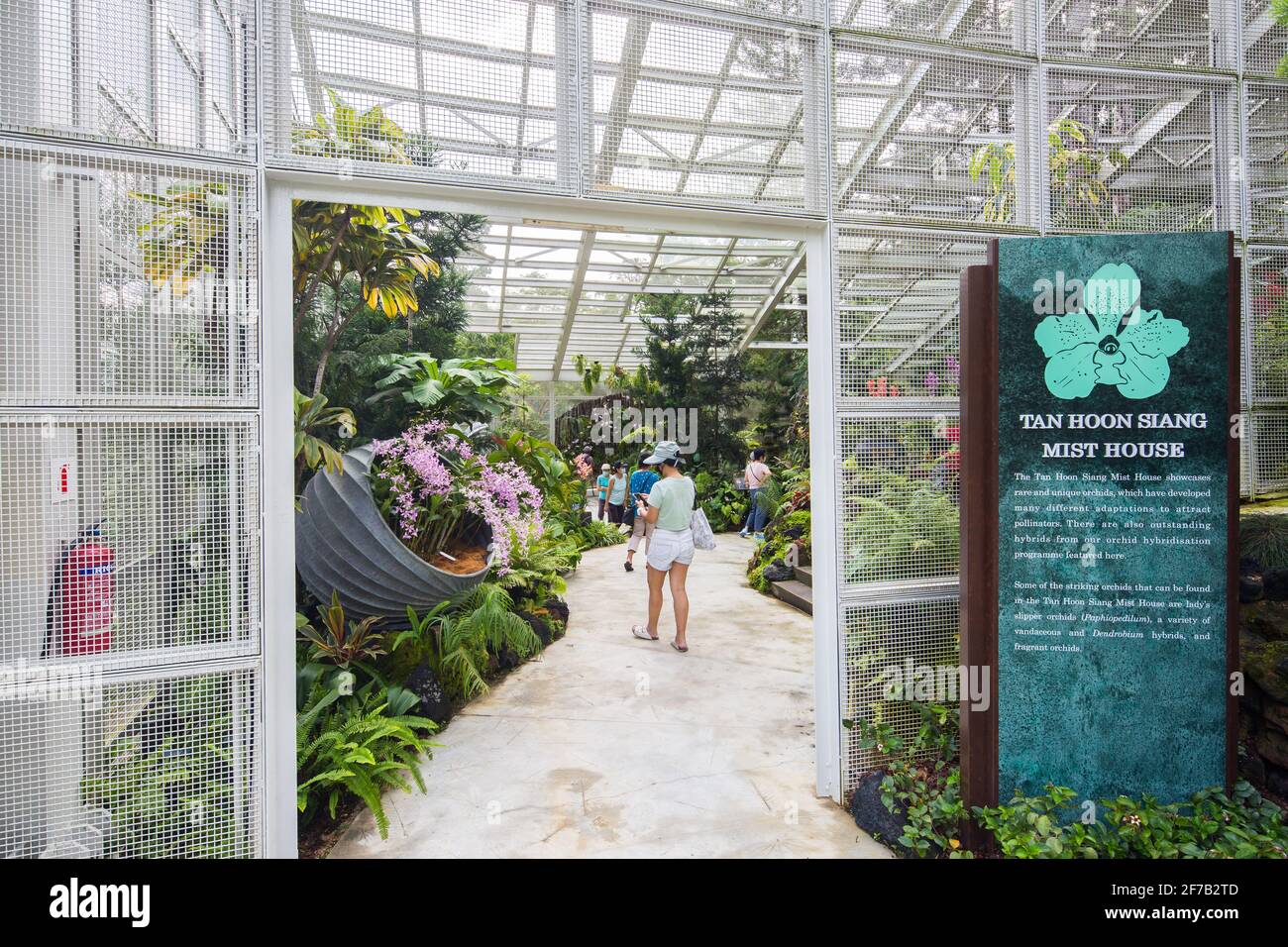 Entrance to the lush beautiful Tan Hoon Siang Mist House at National ...