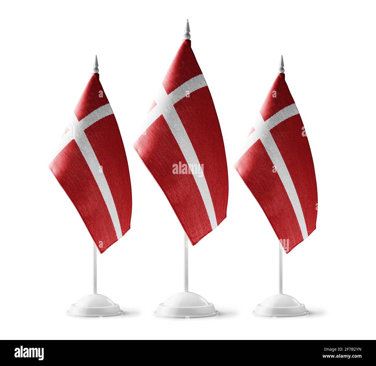 Small national flags of the Denmark on a white background Stock Photo ...