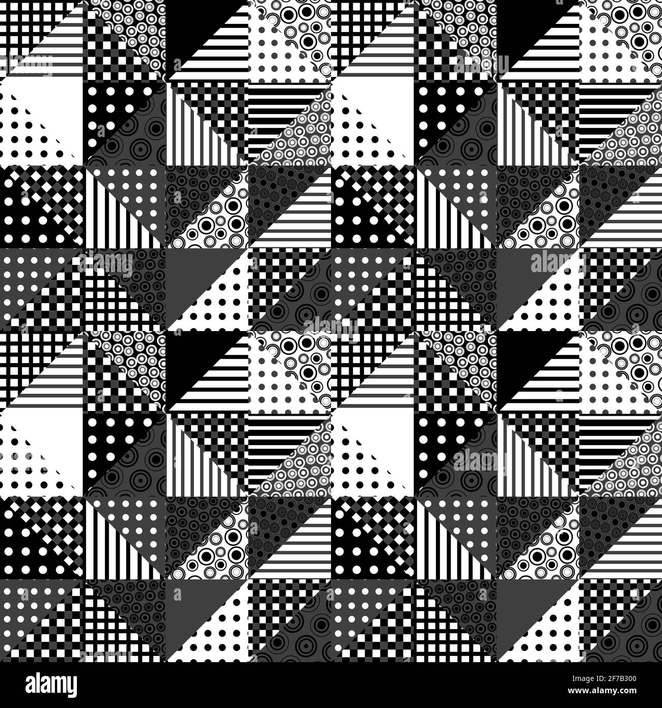 Black and white patchwork design Stock Vector Image & Art - Alamy