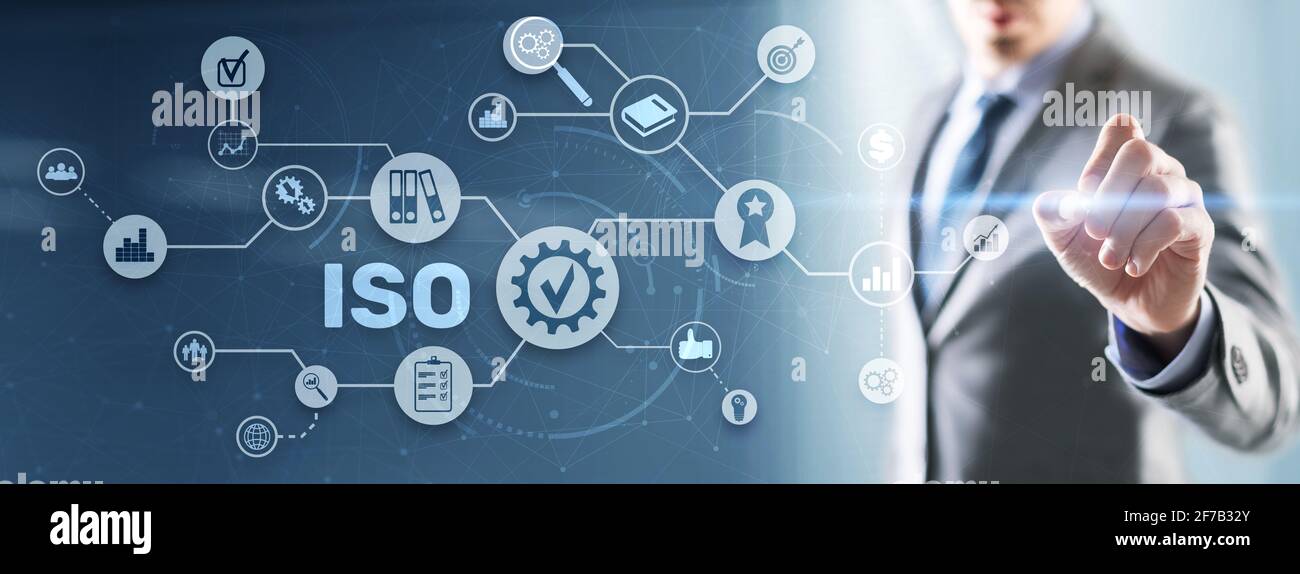 ISO certification concept standard quality control. International ...