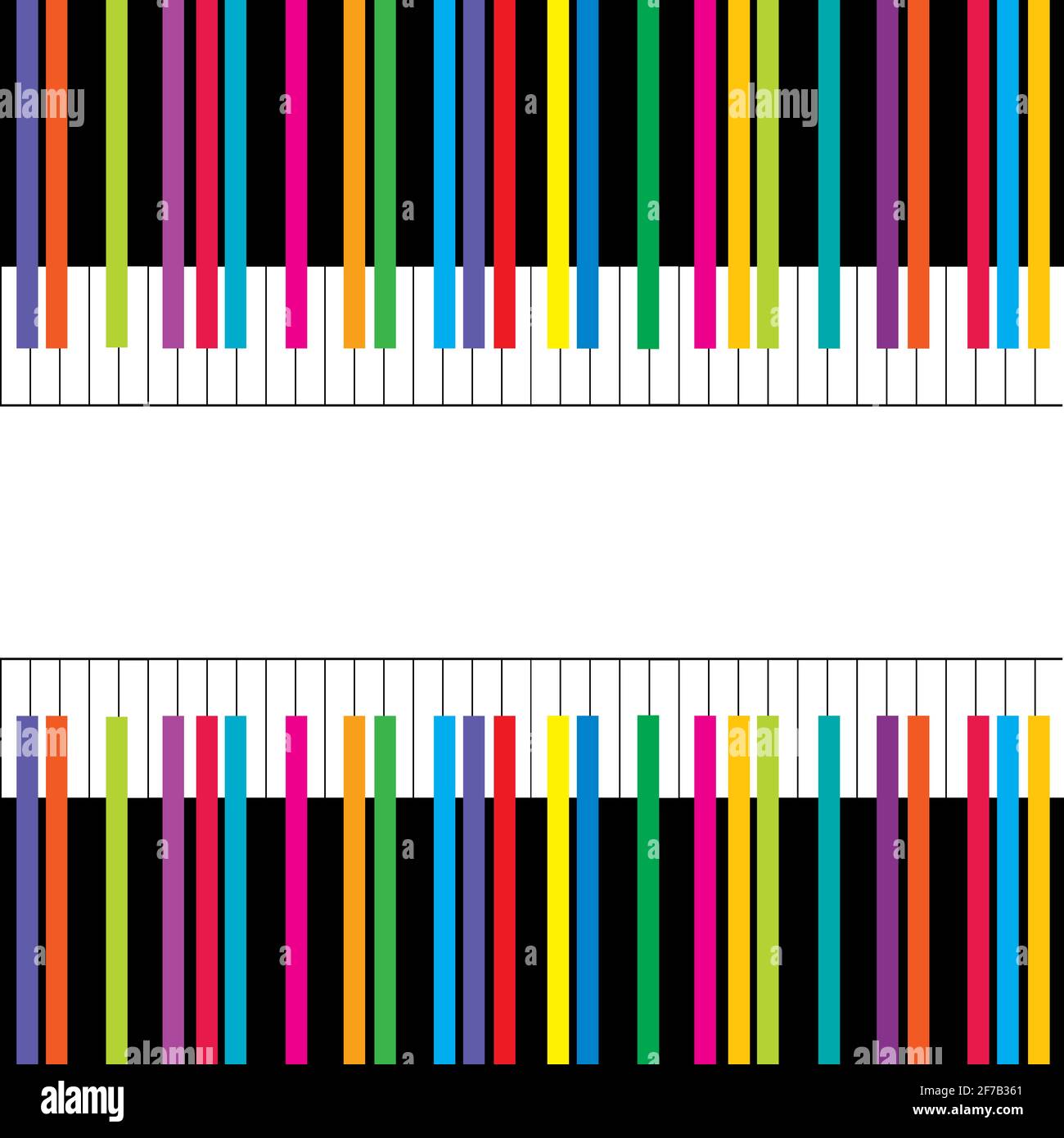 Abstract musical poster with colored piano keys Stock Vector Image ...