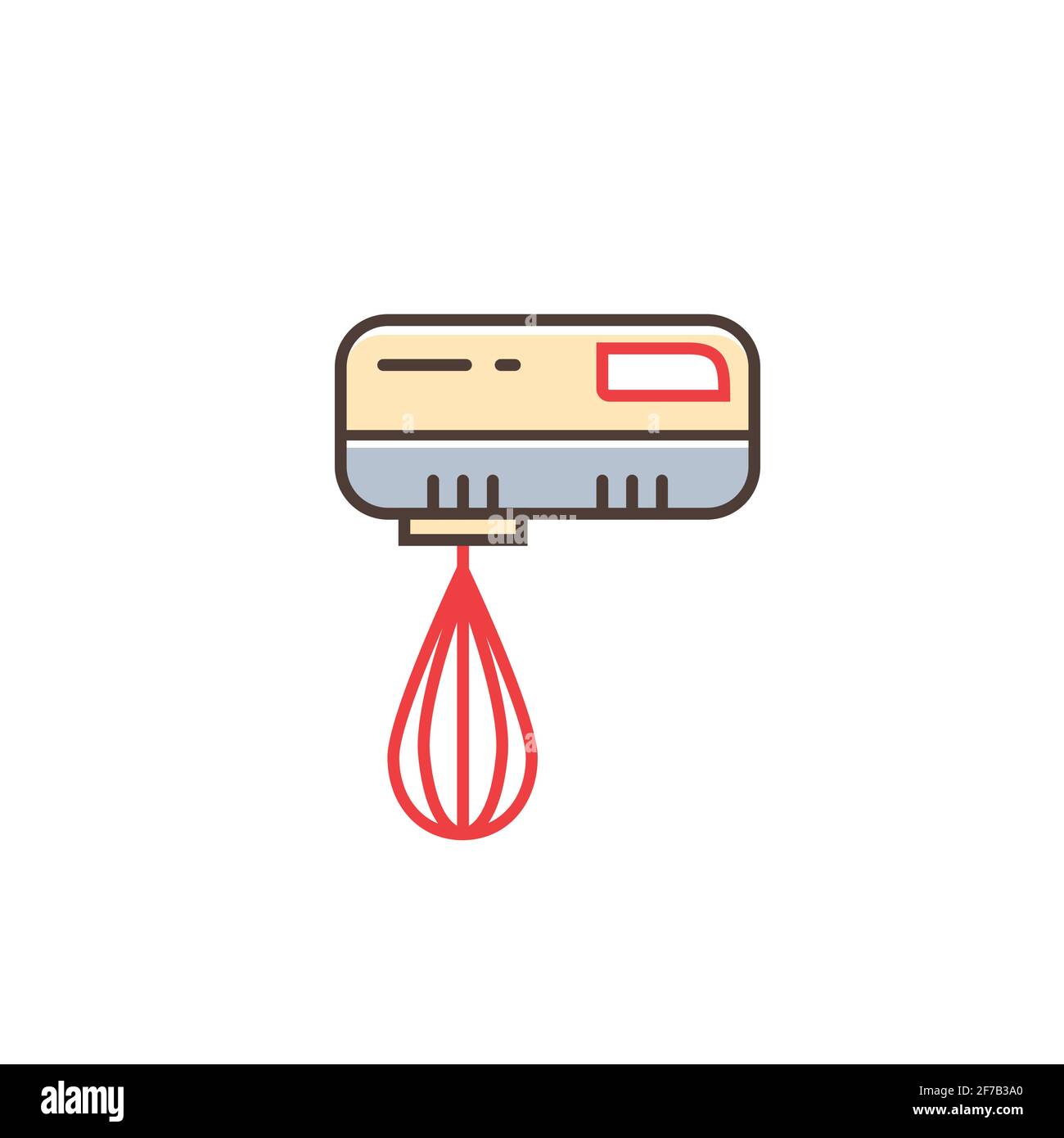 Mixer bakery design mixing food illustration. Kitchen electric mixer ...