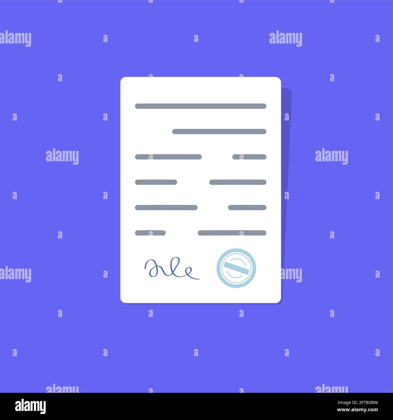 Document sign approve paper license vector contract design Stock Vector ...