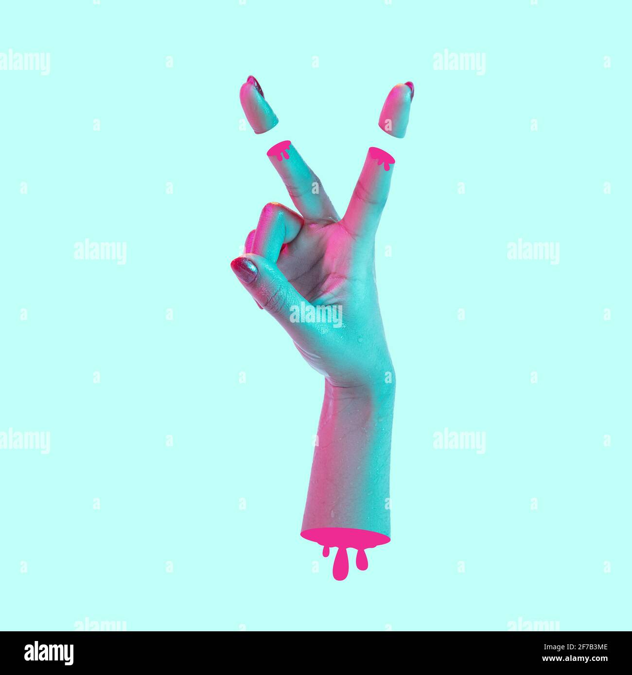 Hands aesthetic on bright background, artwork. Concept of human ...
