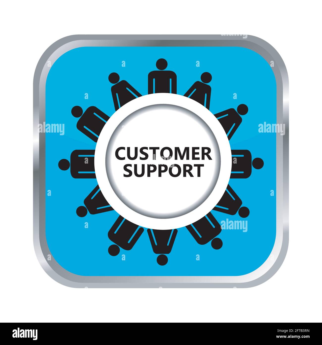 Customer support button on white background Stock Vector Image & Art ...