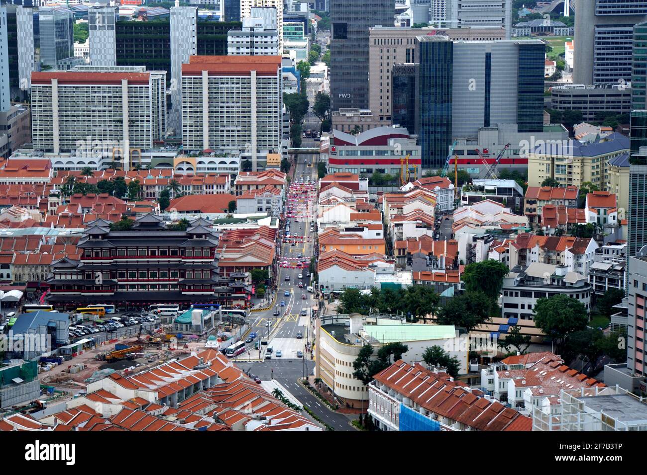 View over Singapore China Town from Pinnacle@Duxton Stock Photo - Alamy