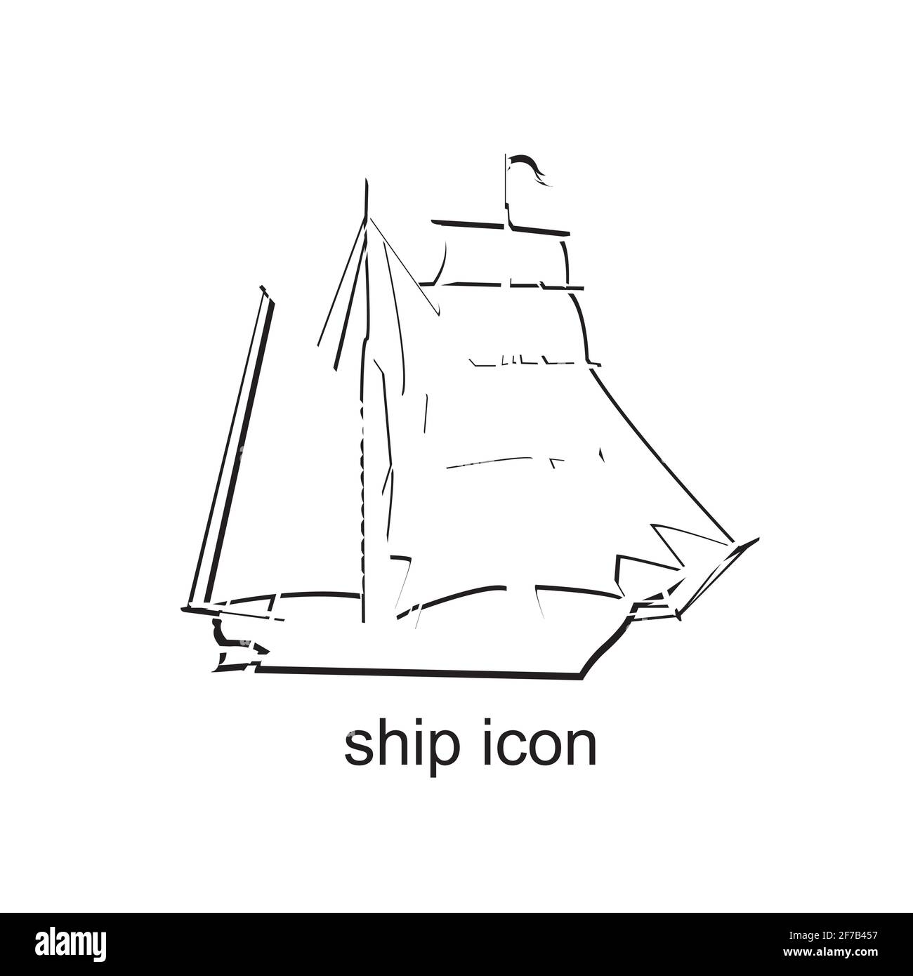 Ship icon on white background Stock Vector Image & Art - Alamy