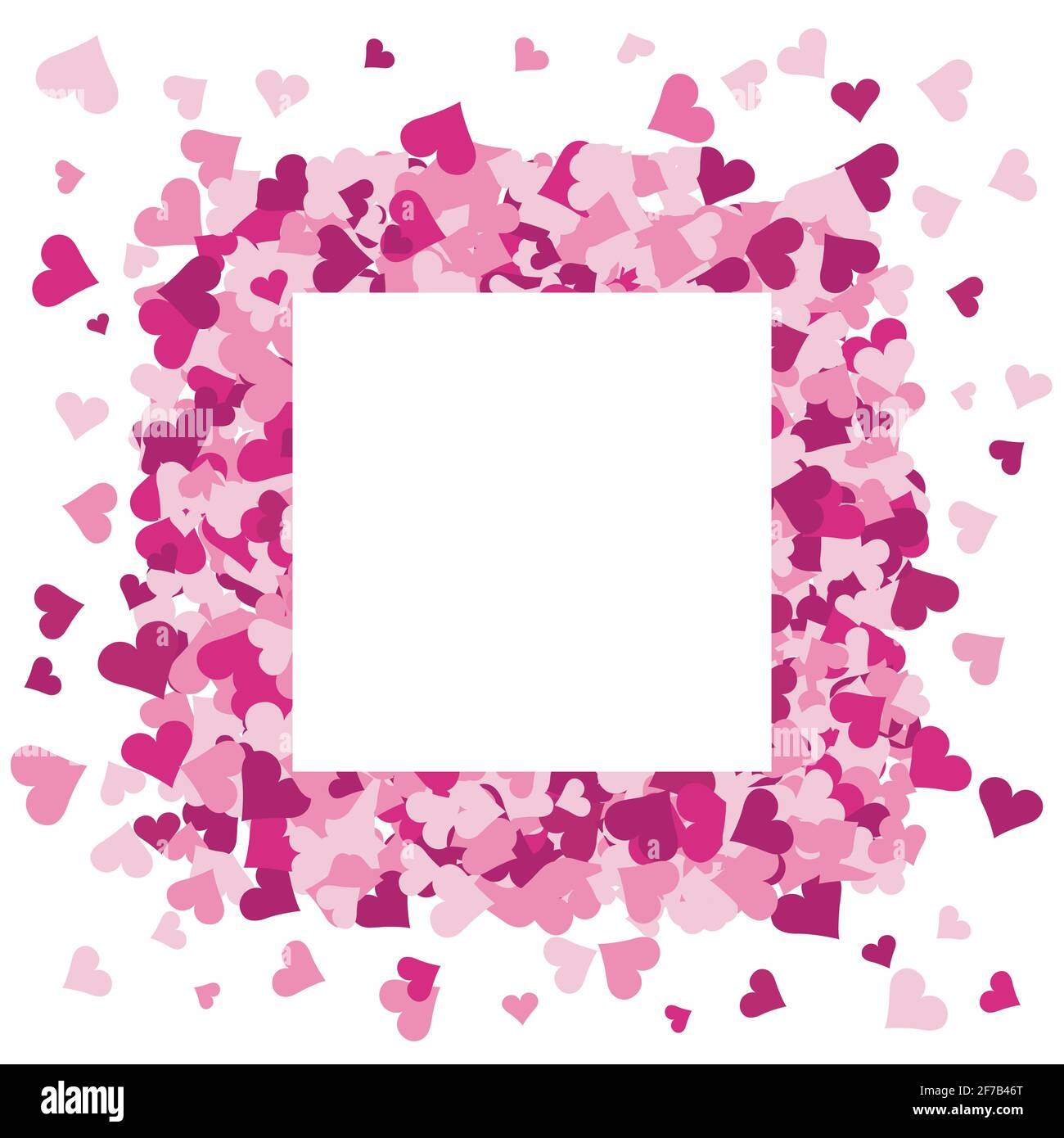 Pink hearts frame with space for text Stock Vector Image & Art - Alamy