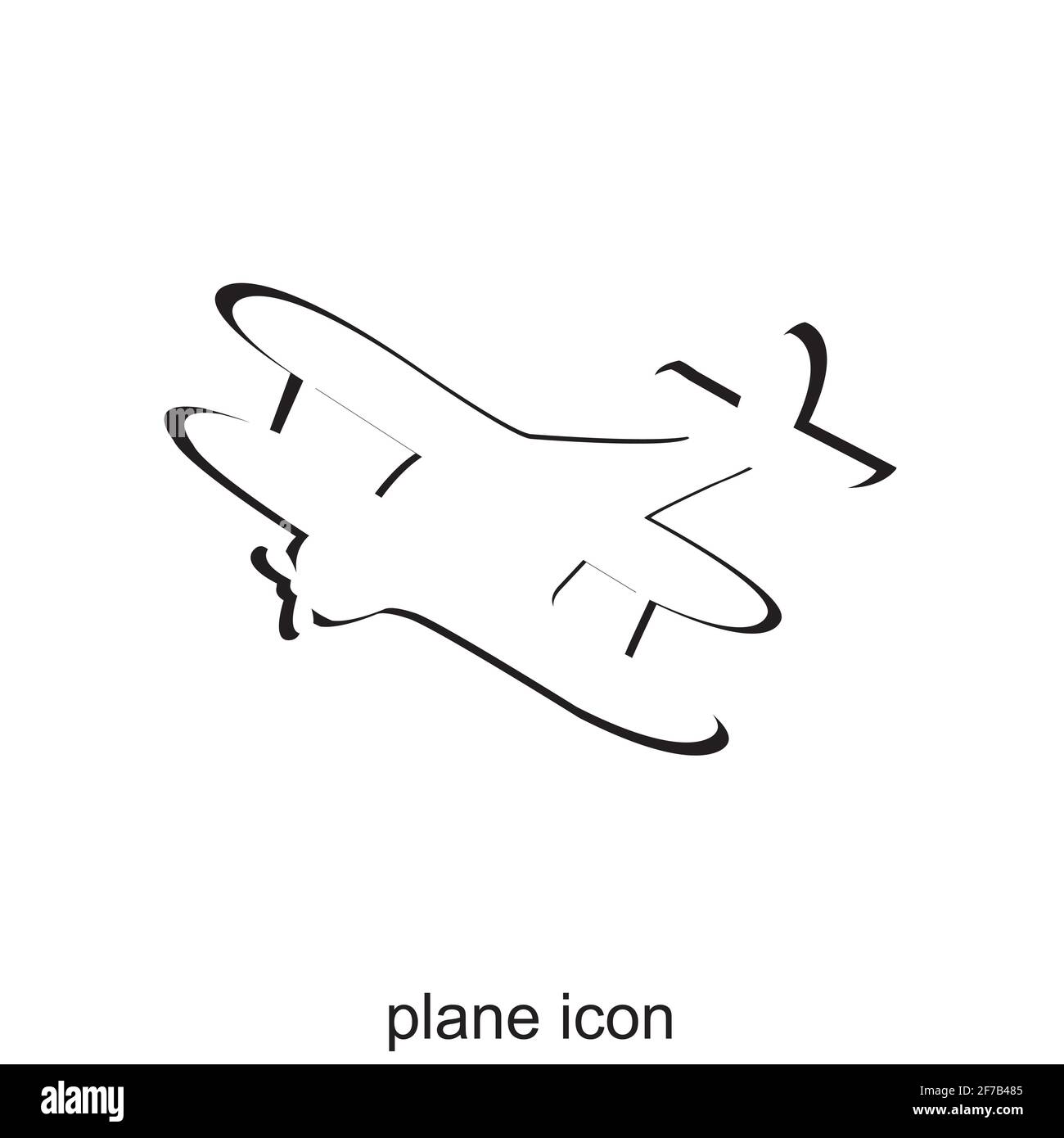 Plane icon on white background Stock Vector Image & Art - Alamy