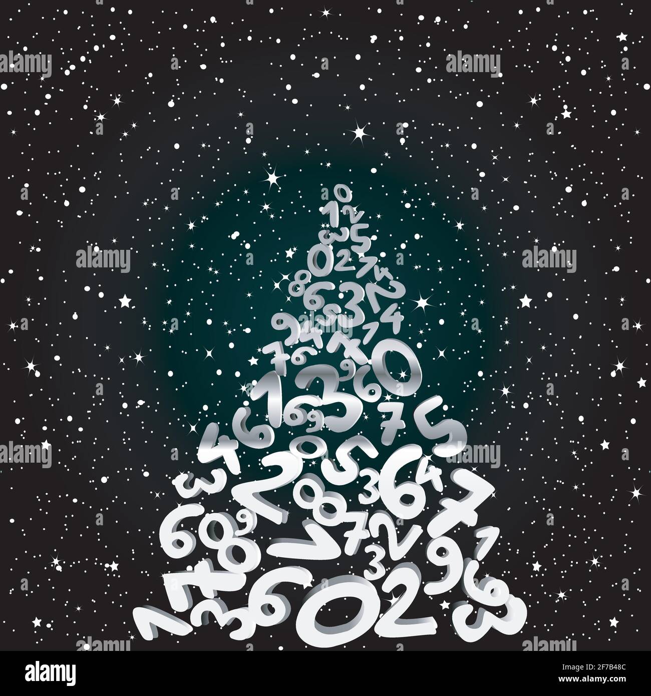 Numerology background with numbers on the starry sky Stock Vector Image ...