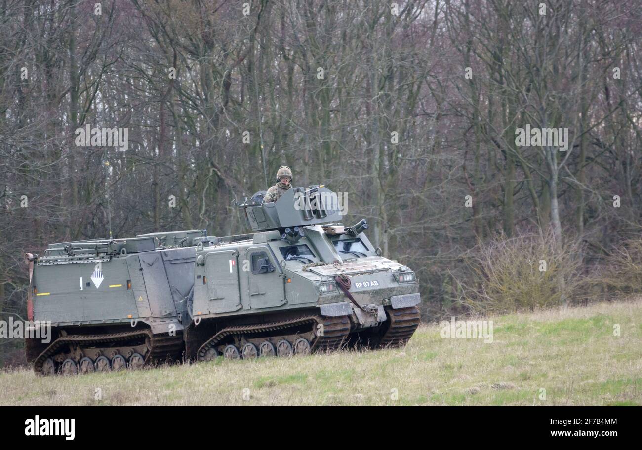 detailed closeup of a British Army BvS10 Viking all terrain armoured ...