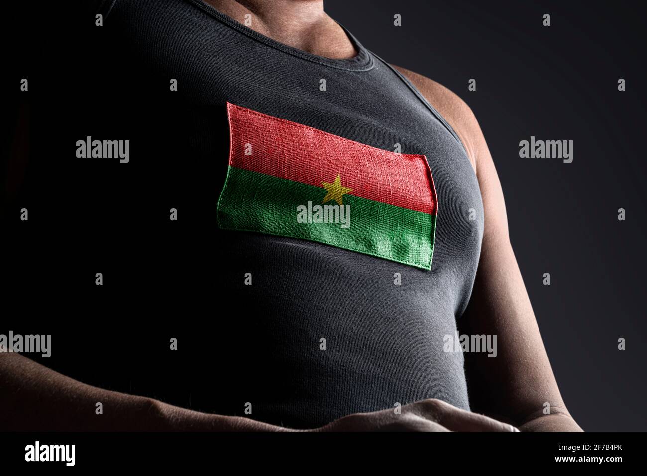 Flag burkina faso hand hi-res stock photography and images - Alamy