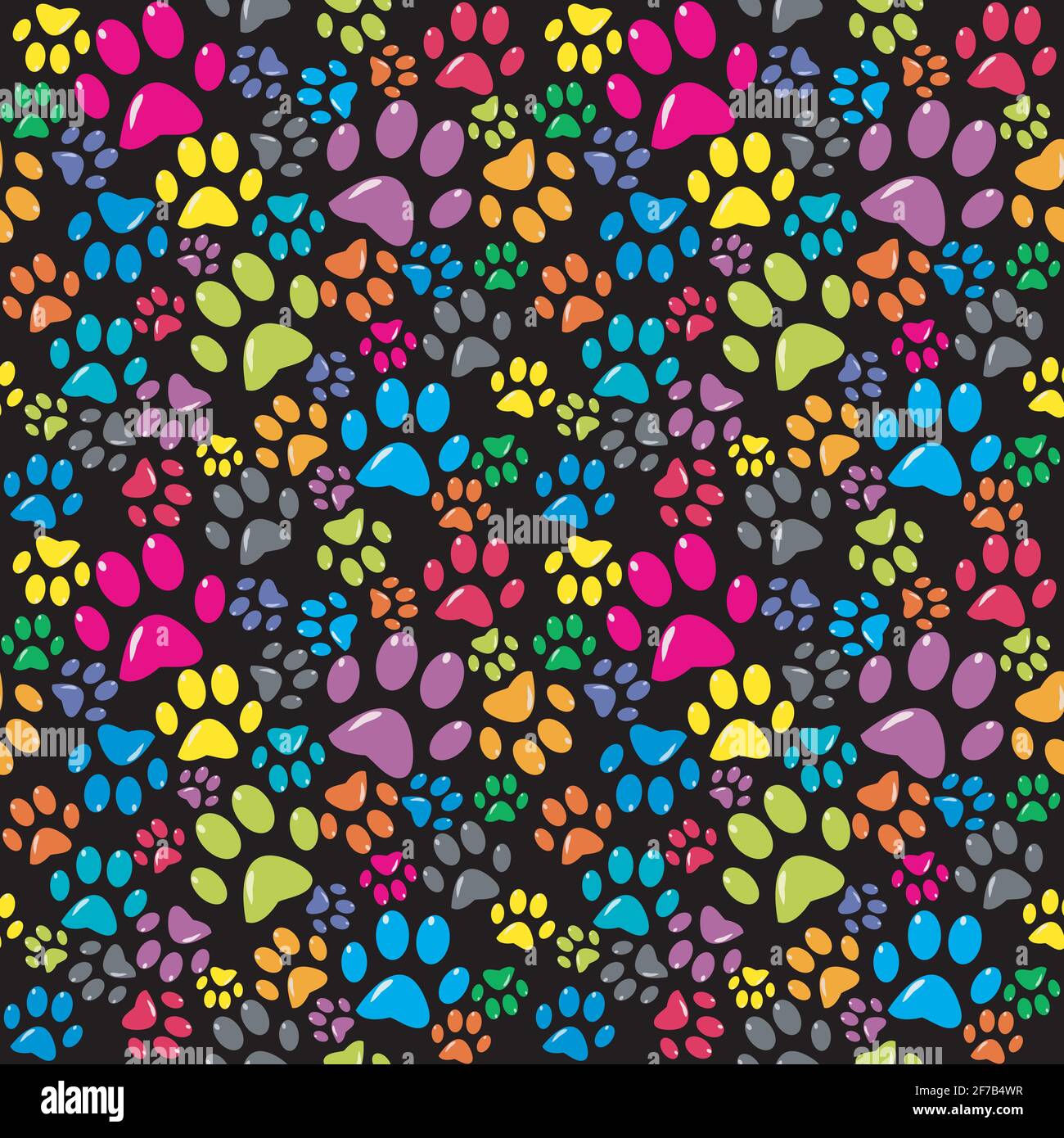 Colorful background with colored paws Stock Vector Image & Art - Alamy