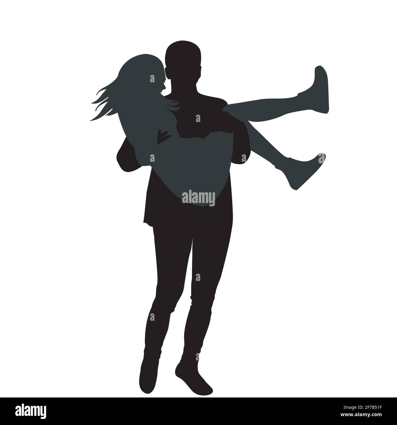 Man Carrying Woman Drawing