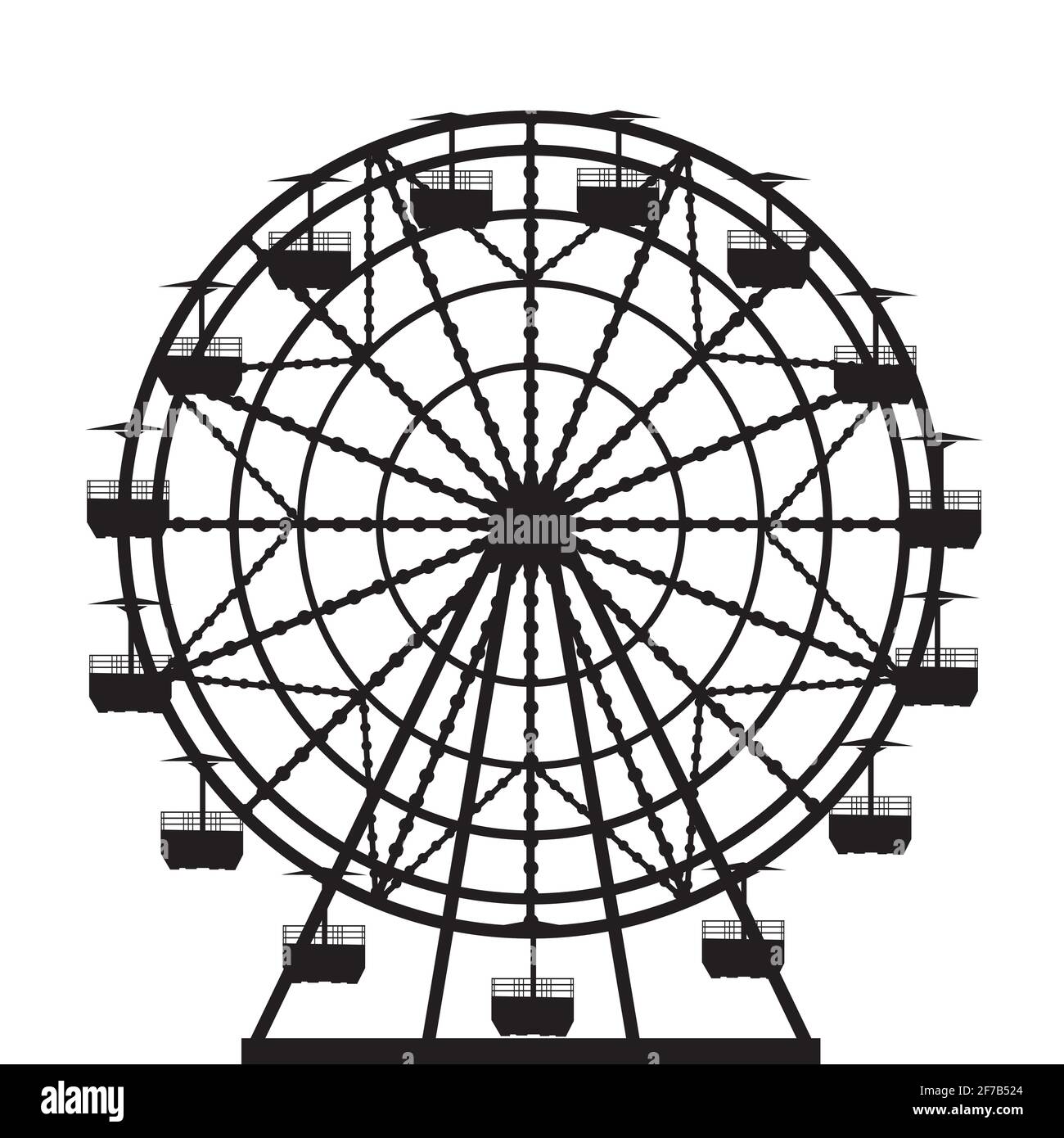 Illustration of a ferris wheel from an amusement park Stock Vector ...