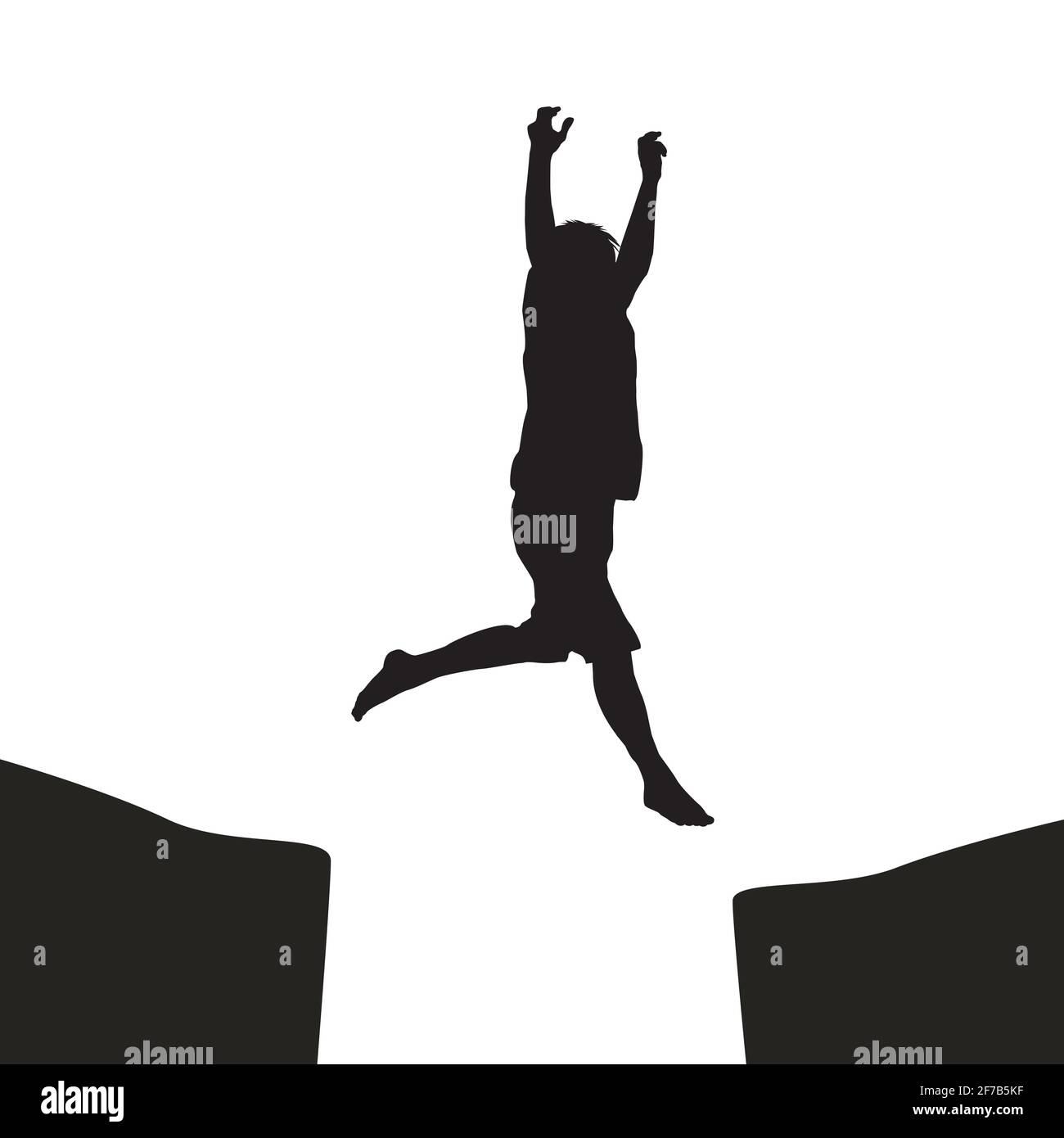 Man jumping over an obstacle Stock Vector Images - Alamy