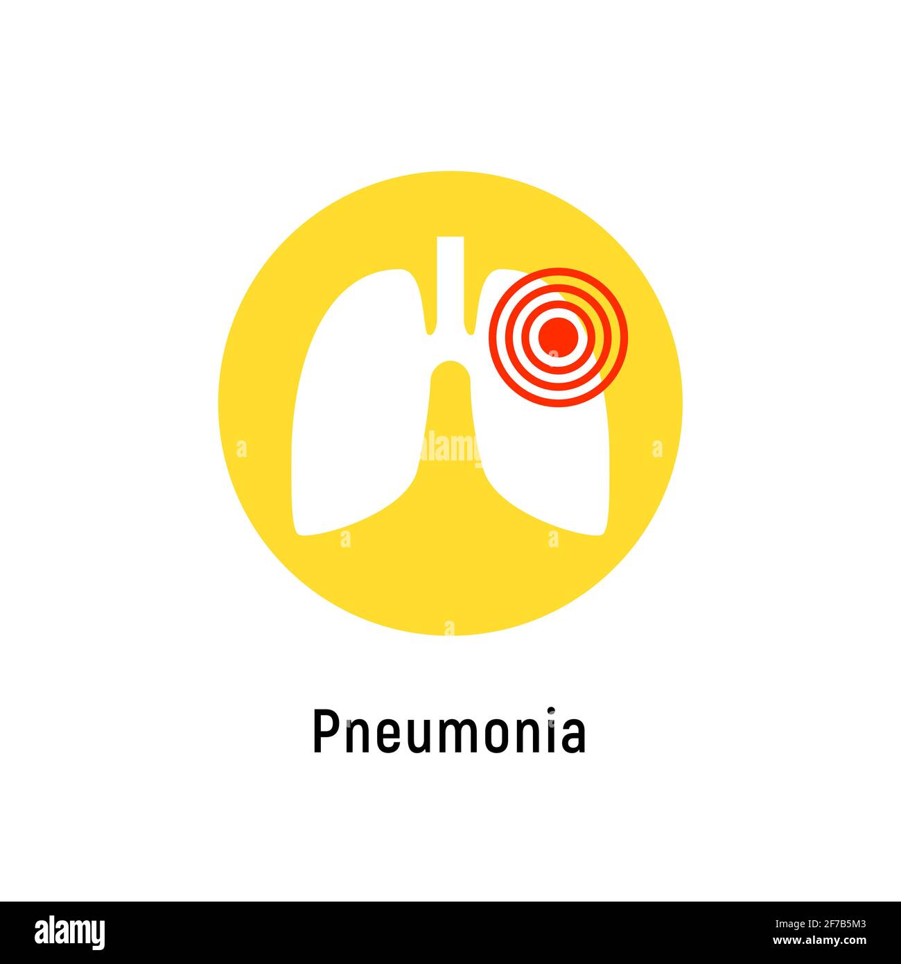 Pneumonia respiratory inflamed icon vector asthma pulmonology logo ...
