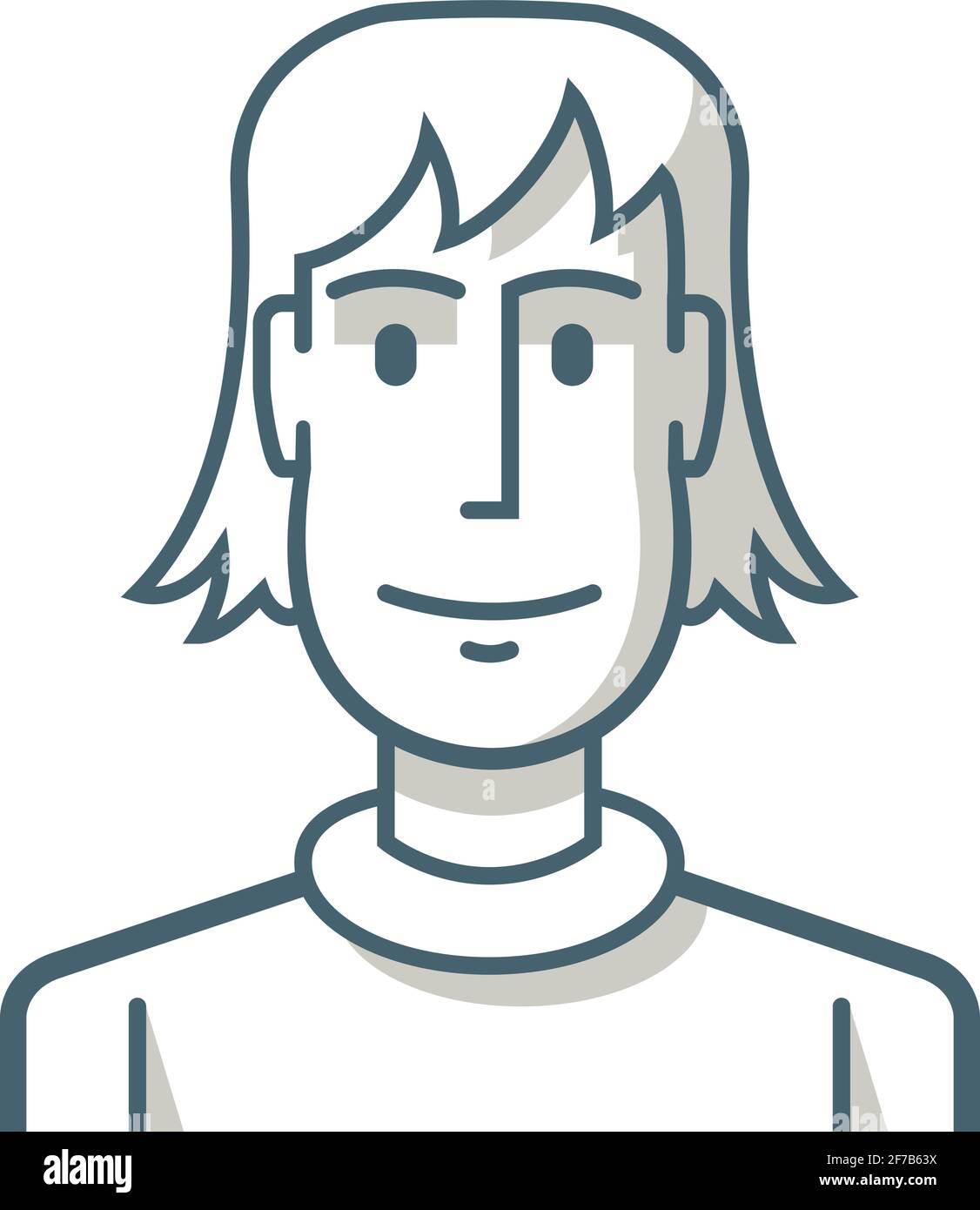 Illustration of a young man drawn with simple lines Stock Vector Image ...