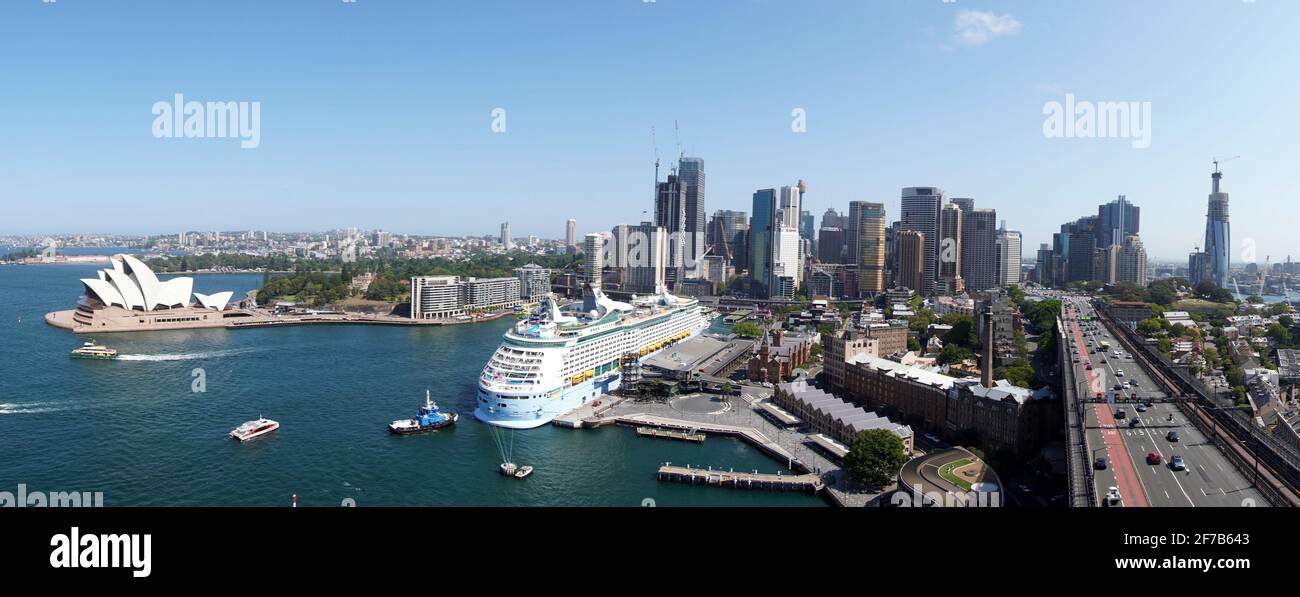 View over Sydney Harbour from the Harbour Bridge Pylon Stock Photo - Alamy