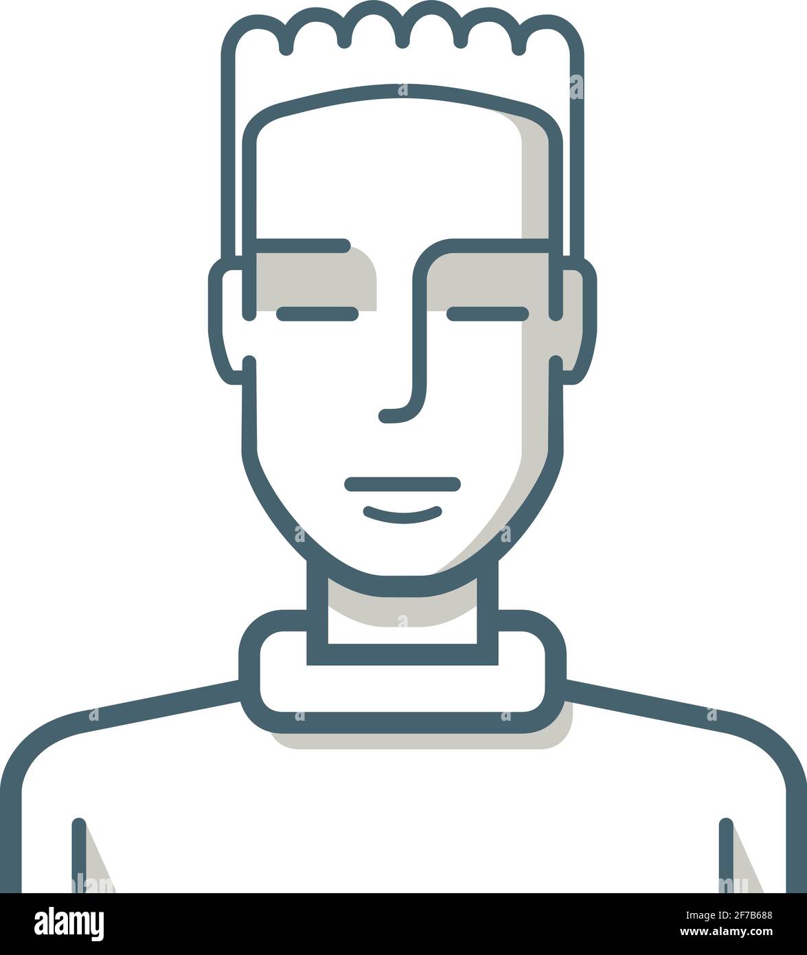 Illustration of a young man drawn with simple lines Stock Vector Image ...